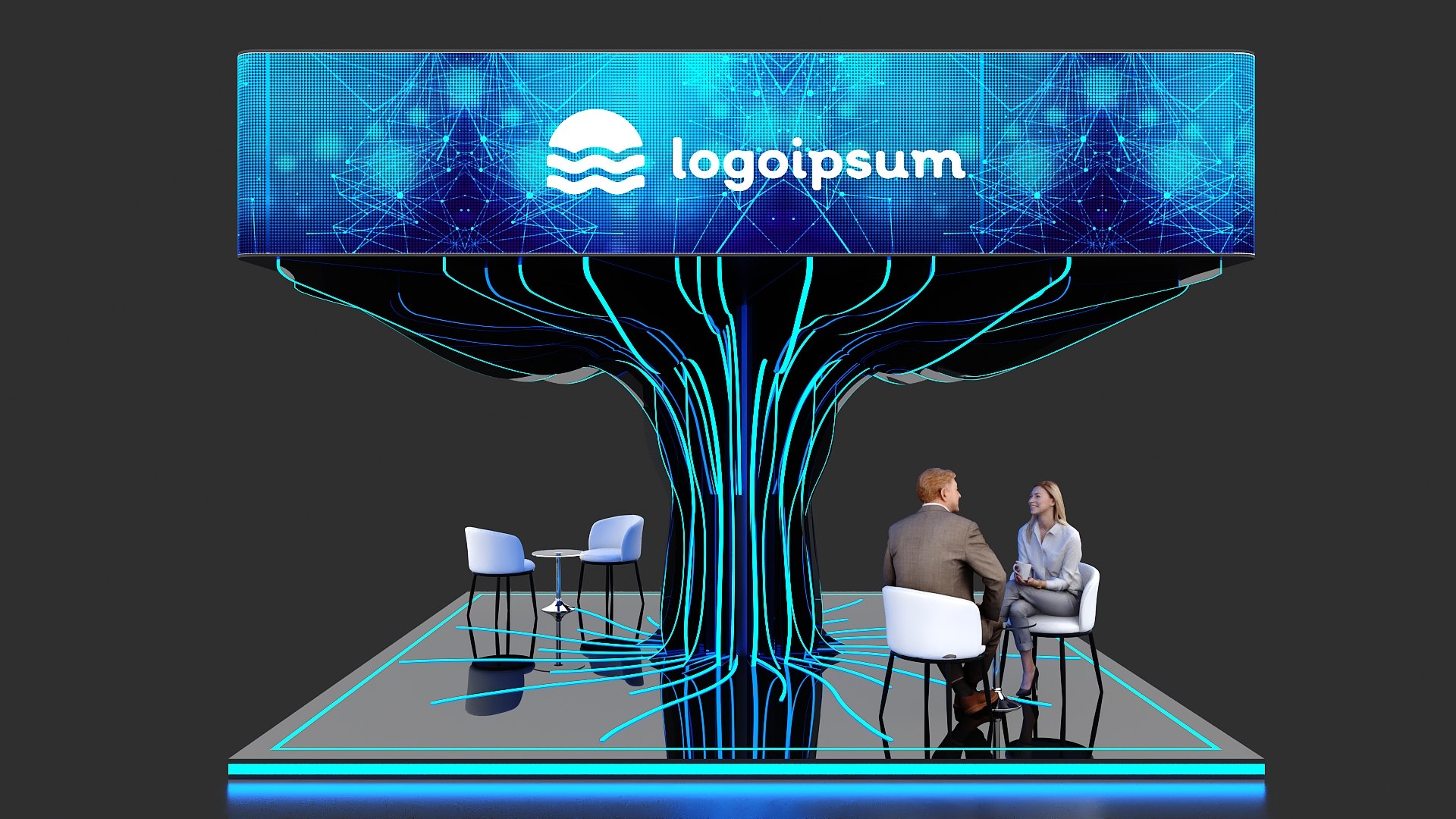 3D Technology Tree Booth - TurboSquid 2418695