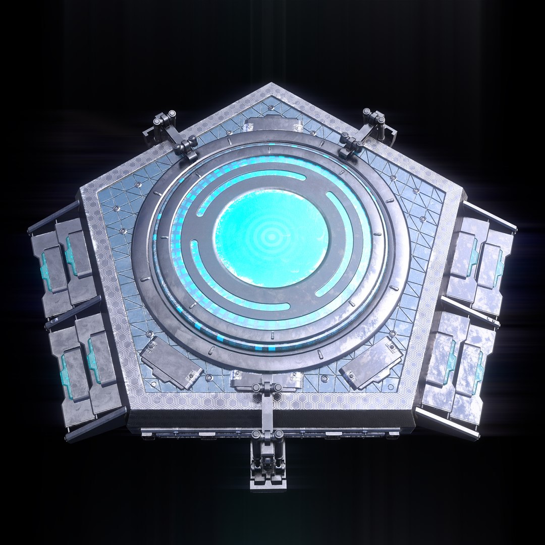 Sci Fi Turntable 0 3d Model