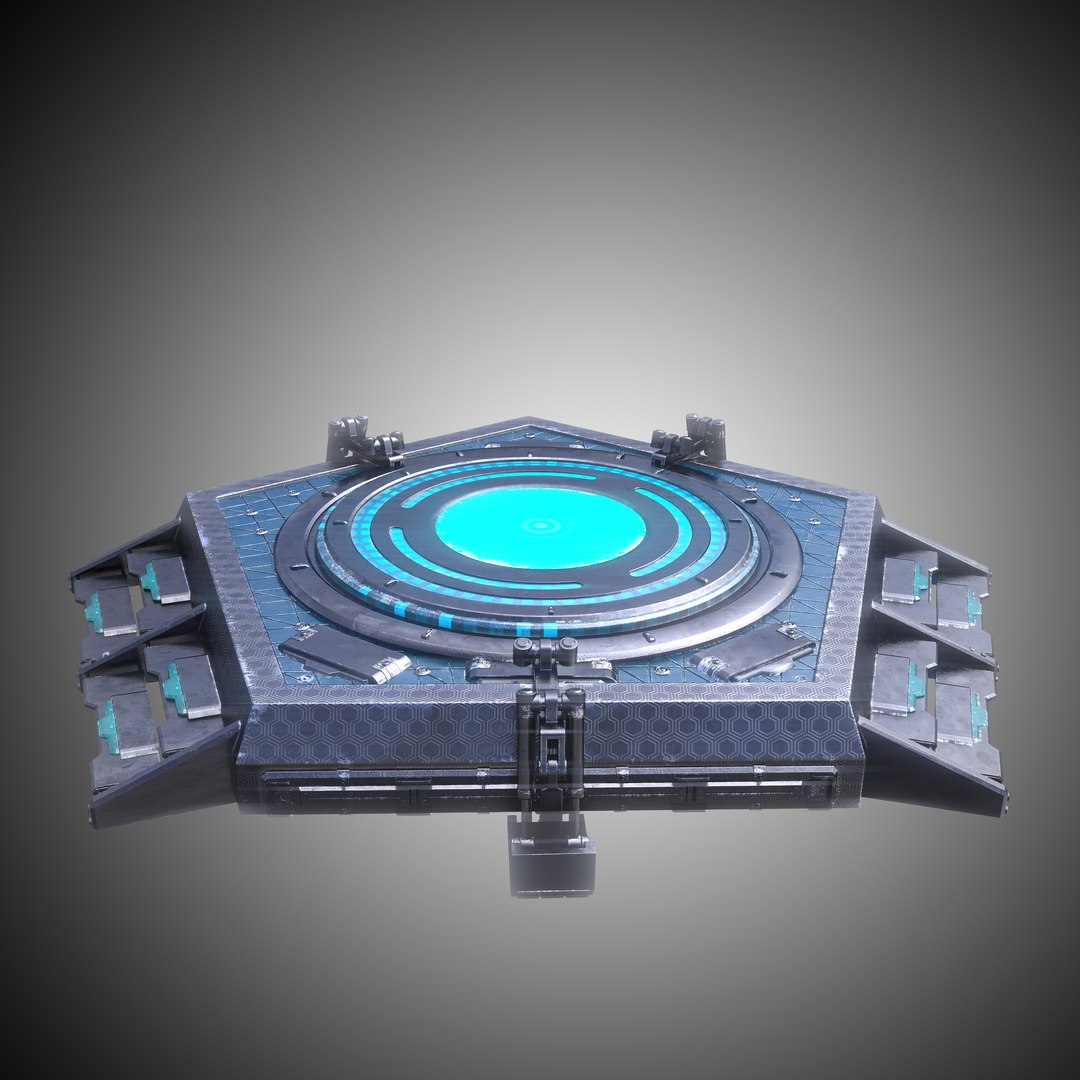 Sci Fi Turntable 0 3d Model