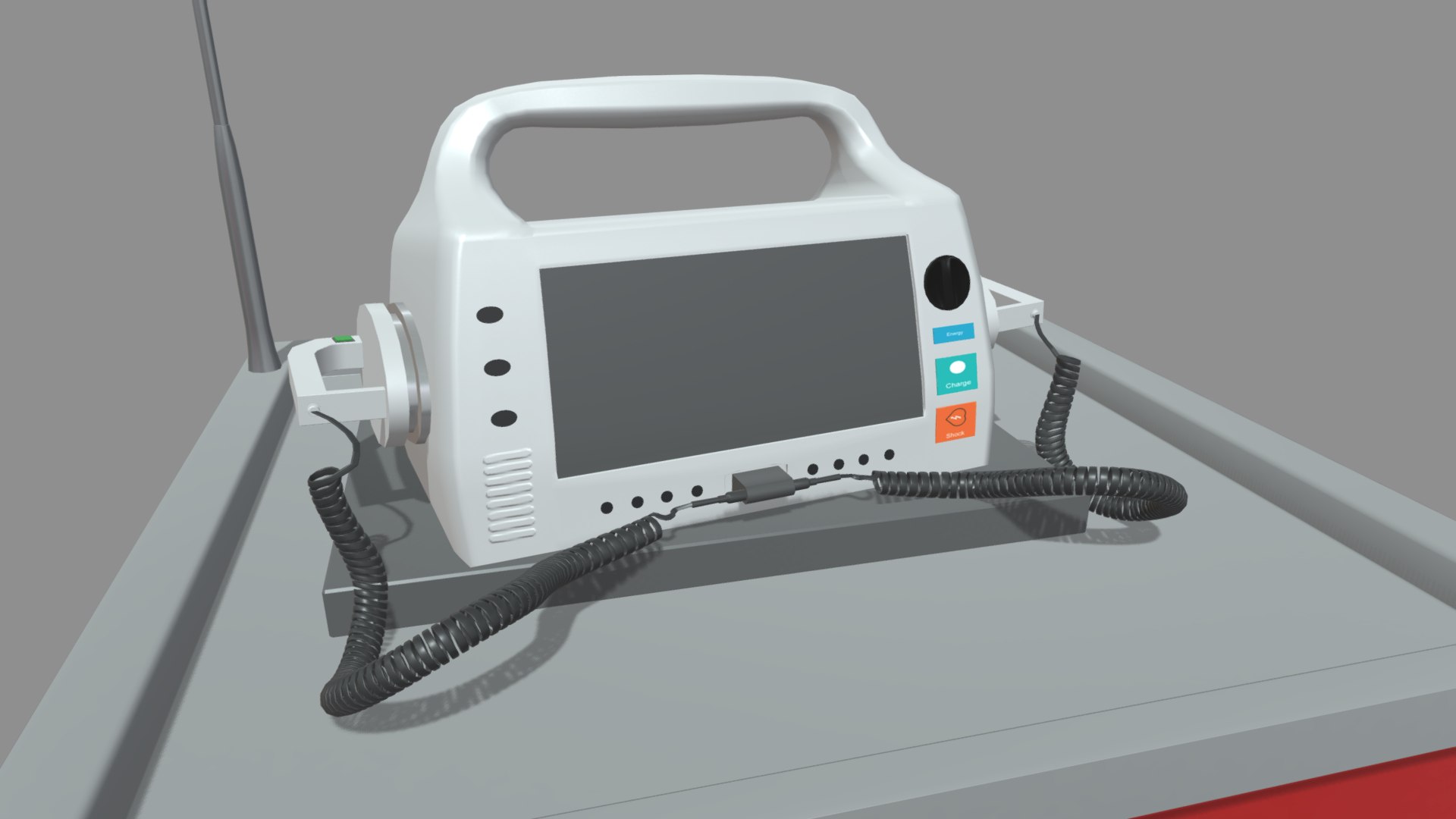 3D Emergency Cart With Defibrillator - TurboSquid 2418670