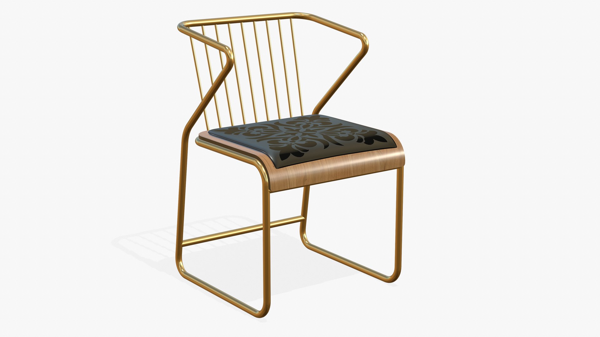 Luxury Chair Gold Modern 3D Model - TurboSquid 1793266