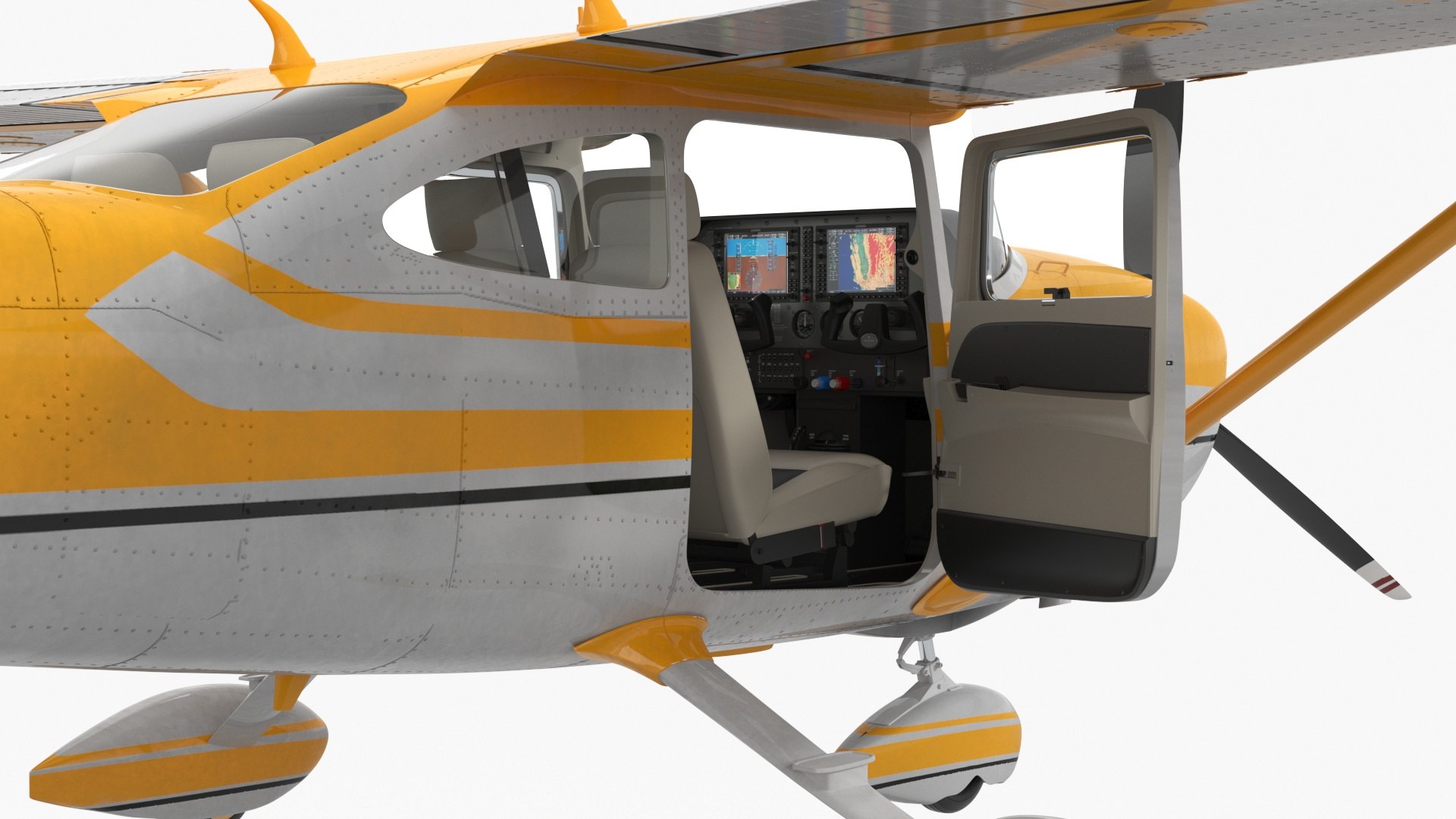 3D Model Cessna 182 Skyhawk Light Airplane - TurboSquid 2370133