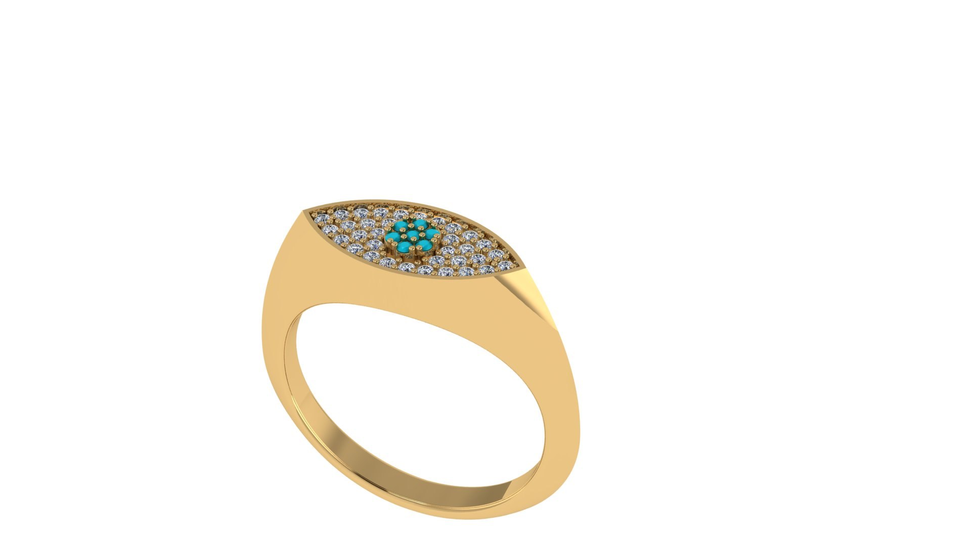 3d Model Of Evil Eye Ring 3D Model - TurboSquid 2276399