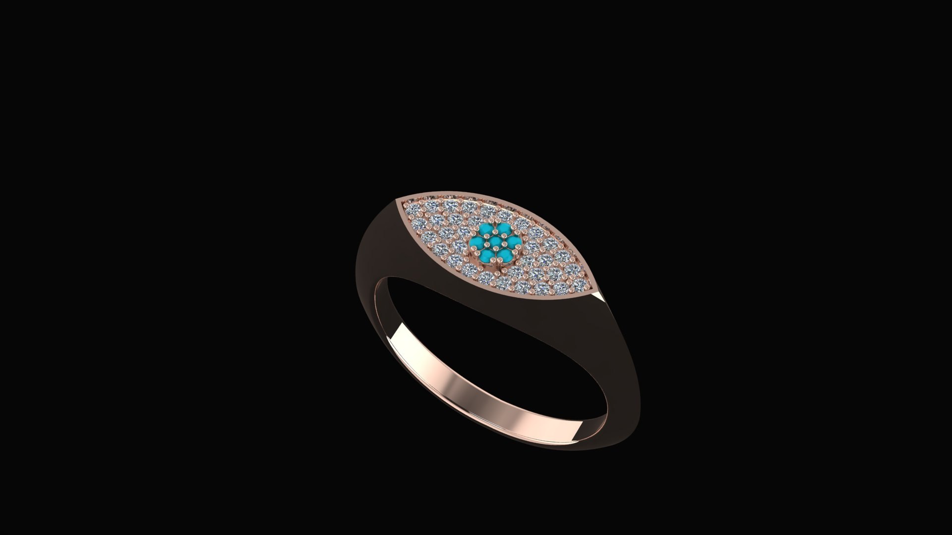 3d Model Of Evil Eye Ring 3D Model - TurboSquid 2276399