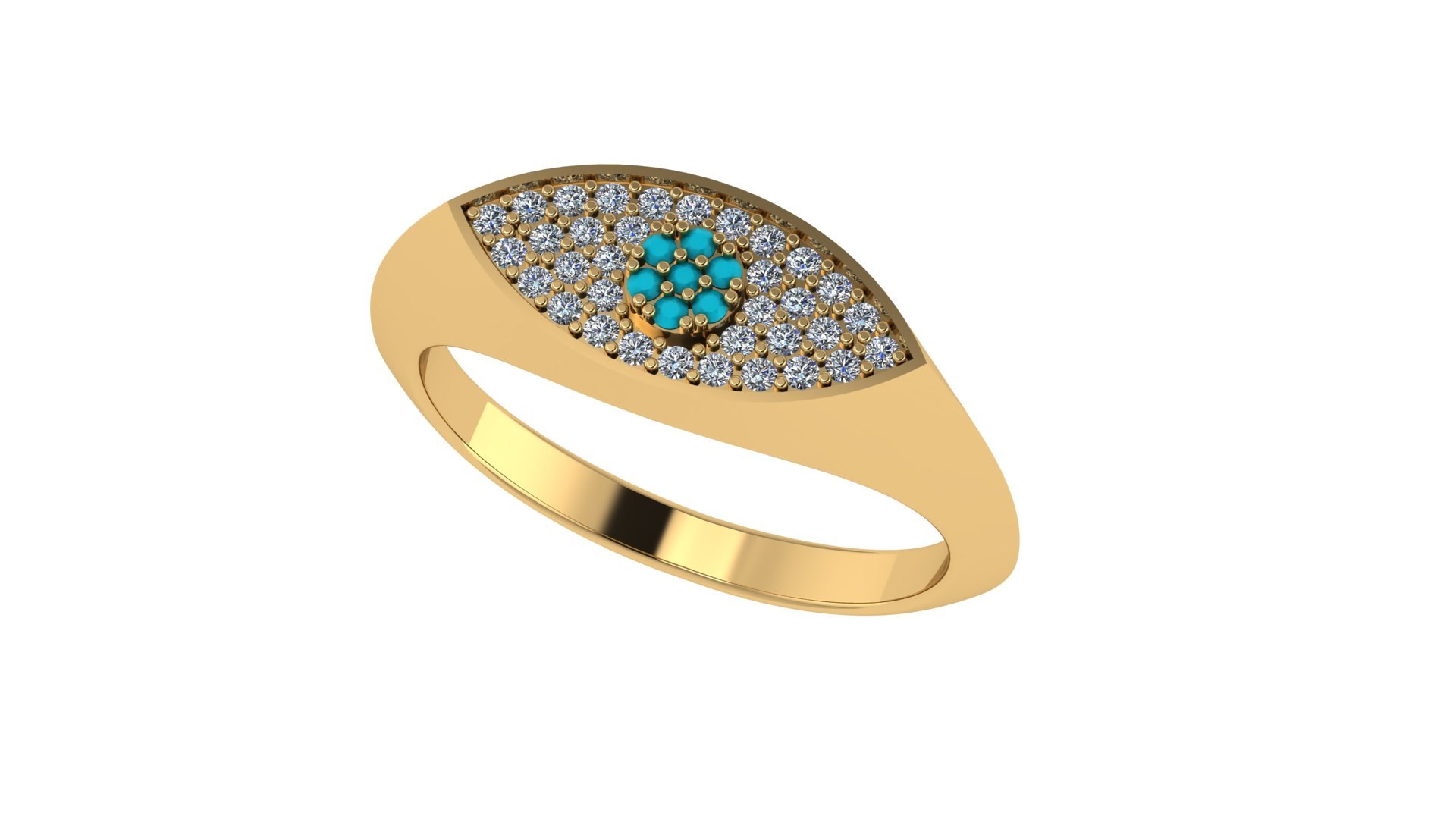 3d Model Of Evil Eye Ring 3D Model - TurboSquid 2276399