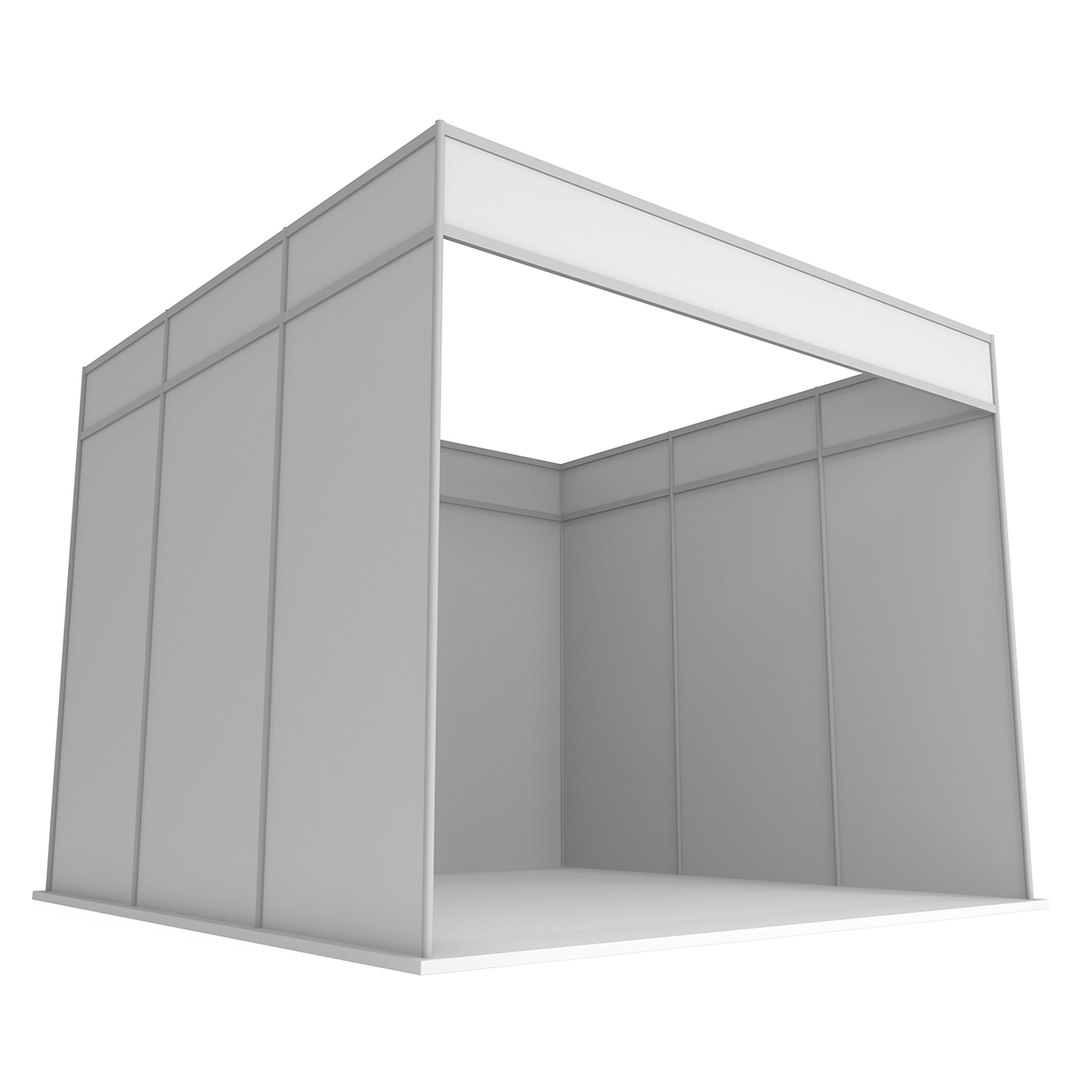 Trade Booth Box White 3D Model - TurboSquid 1635373