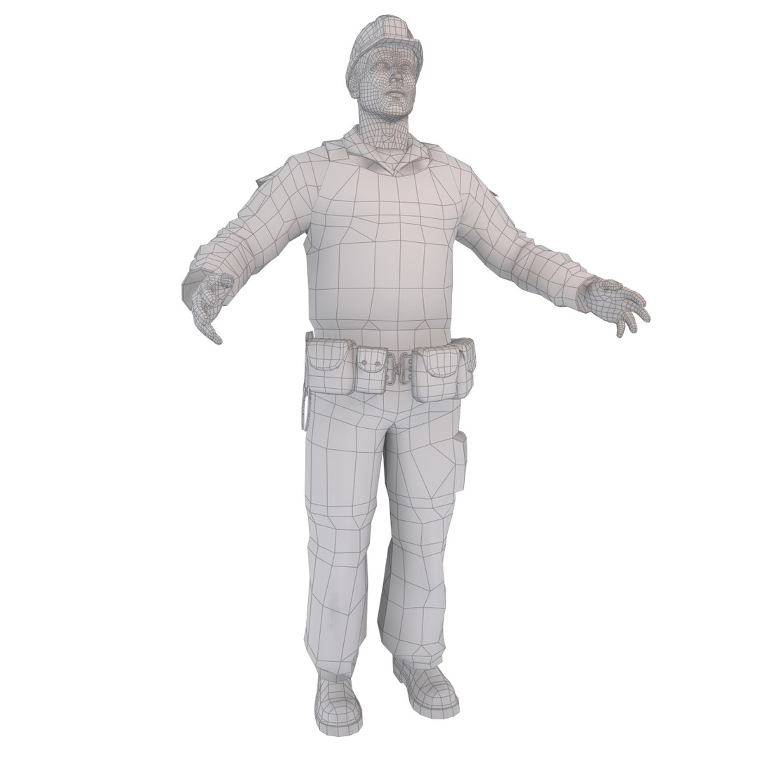 3d Man Worker Man Model