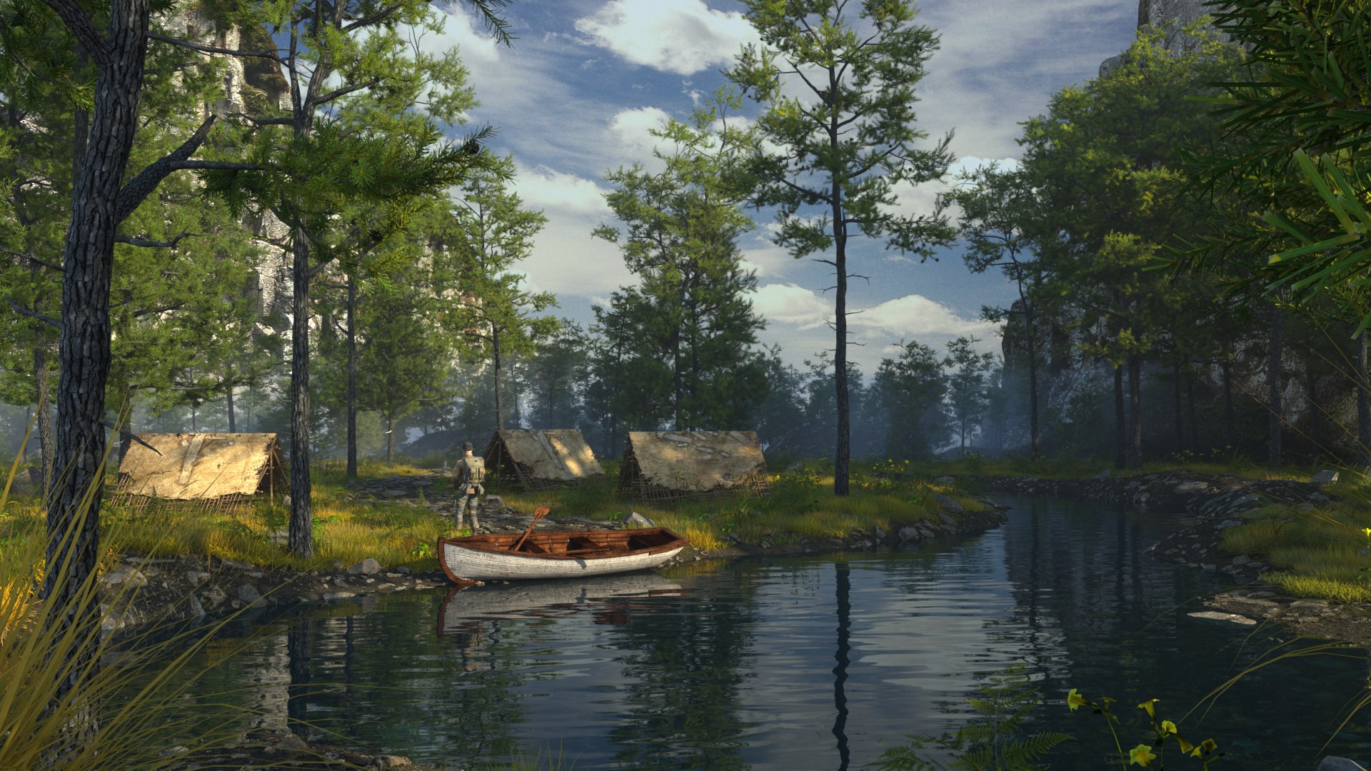 C4d Octane Rainforest Adventurer Primitive Tribal Archaeology Pine ...