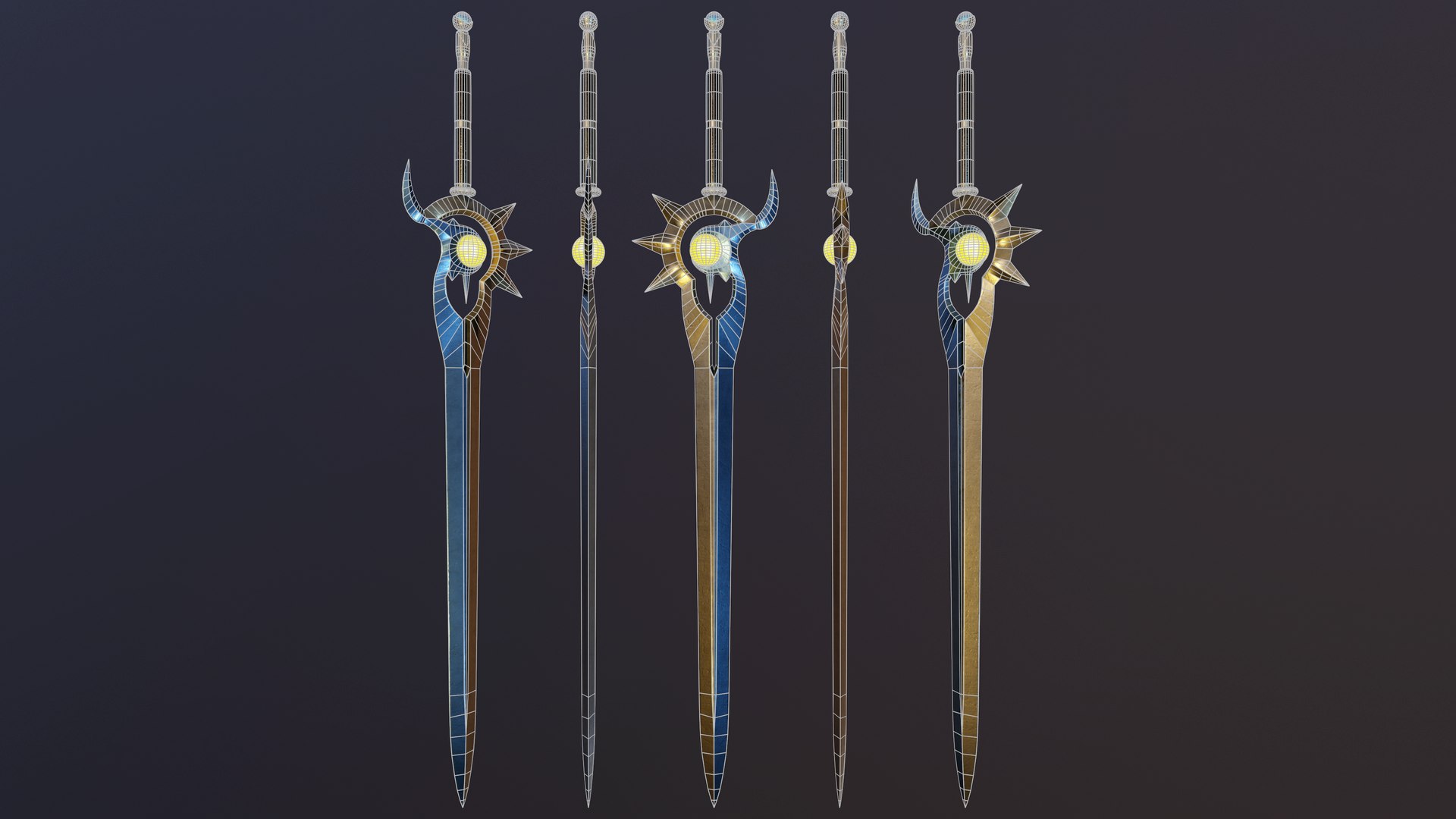 3D 3D Low-Poly Model - Twilight Sword Model - TurboSquid 1849684