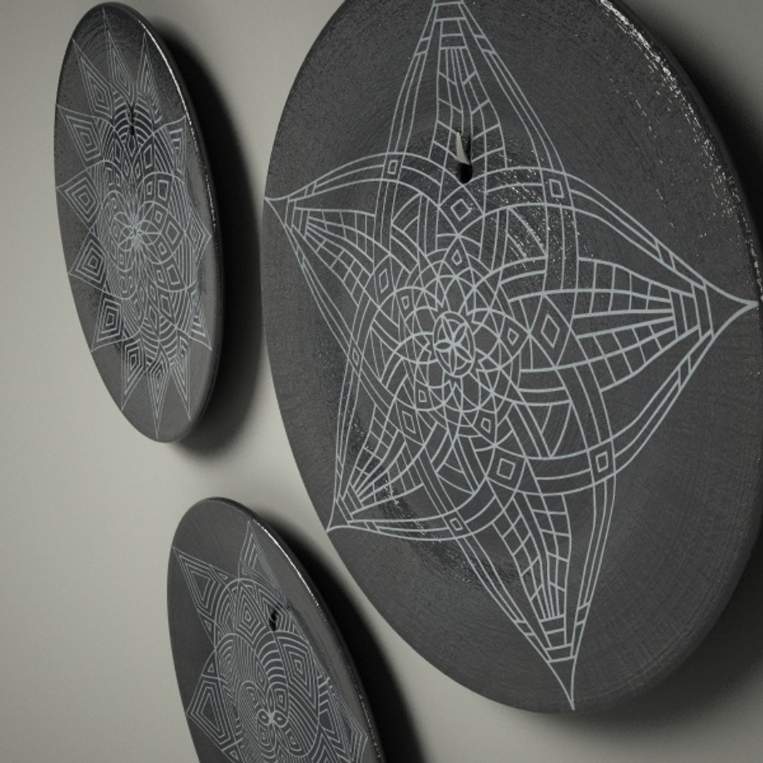 3d Model Geometric Design Dishes