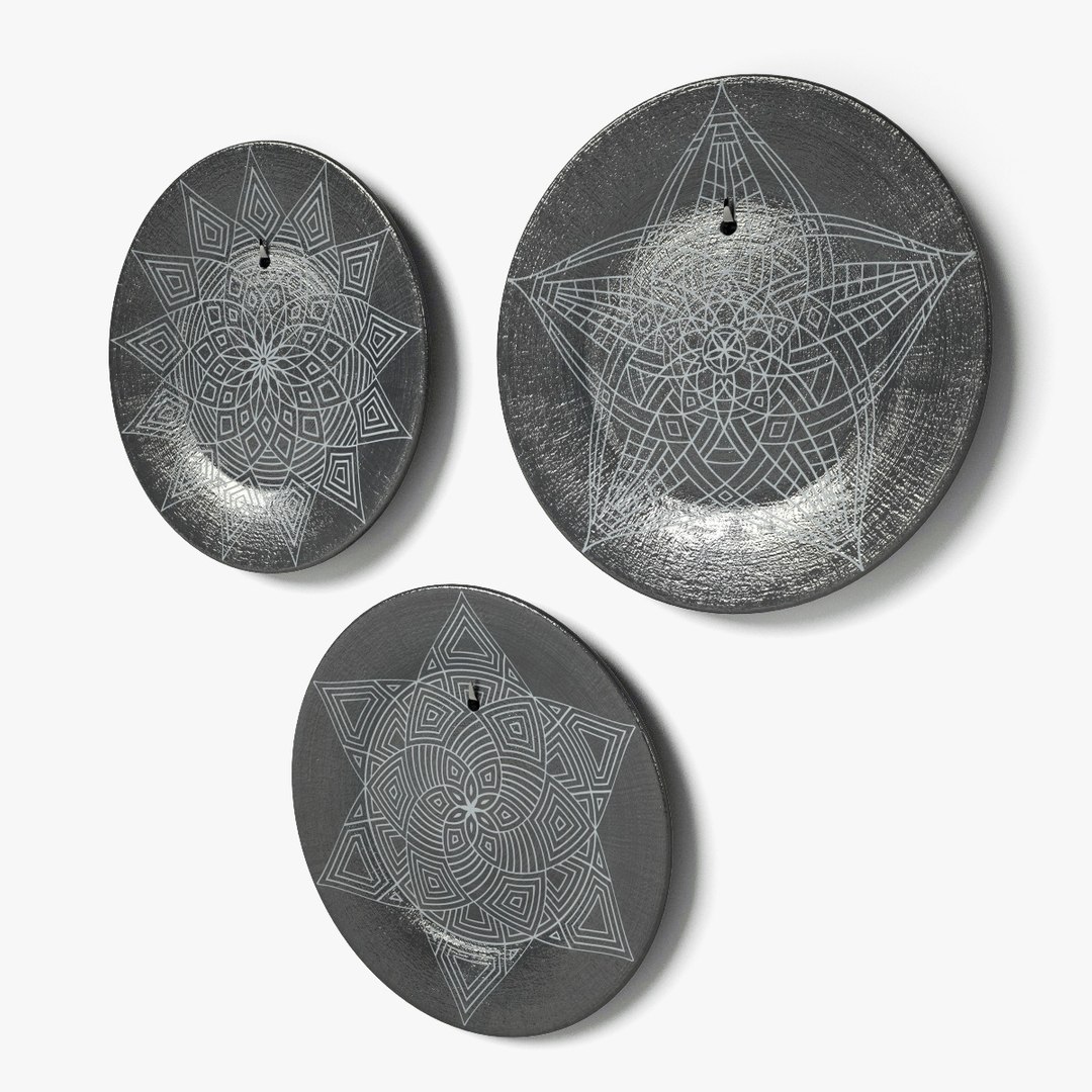 3d Model Geometric Design Dishes