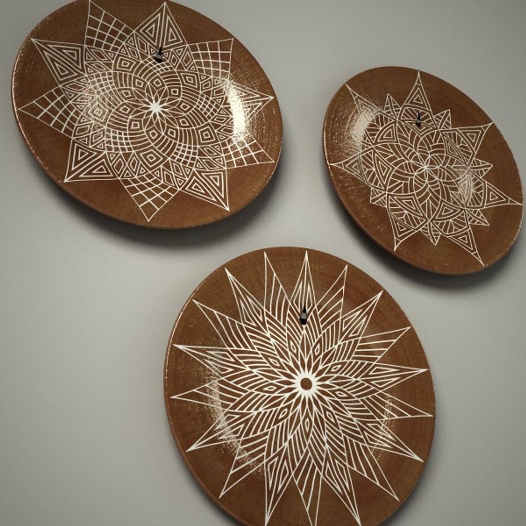 3d Model Geometric Design Dishes