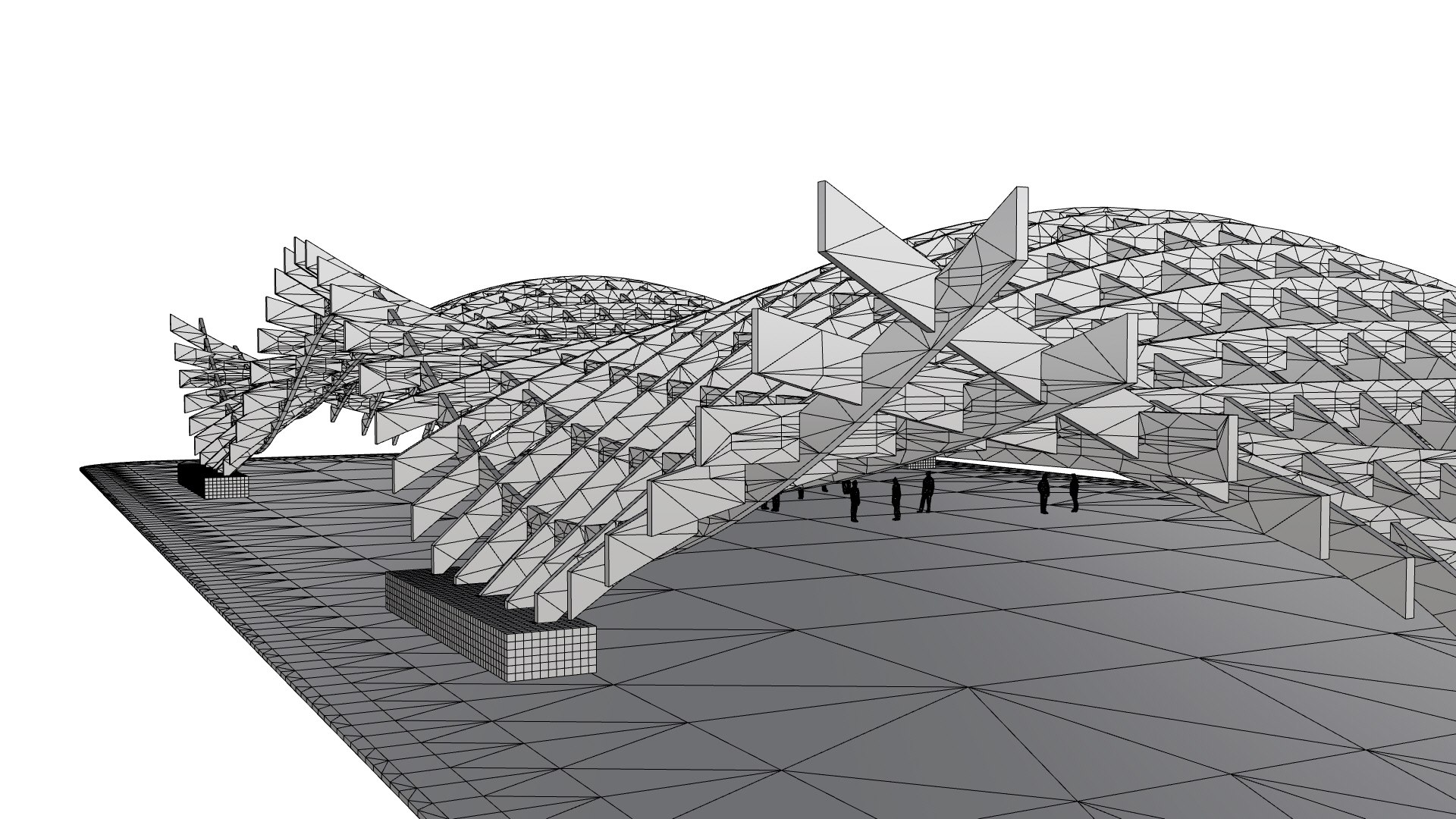 3D Waffle Wavy Structure - TurboSquid 2162480