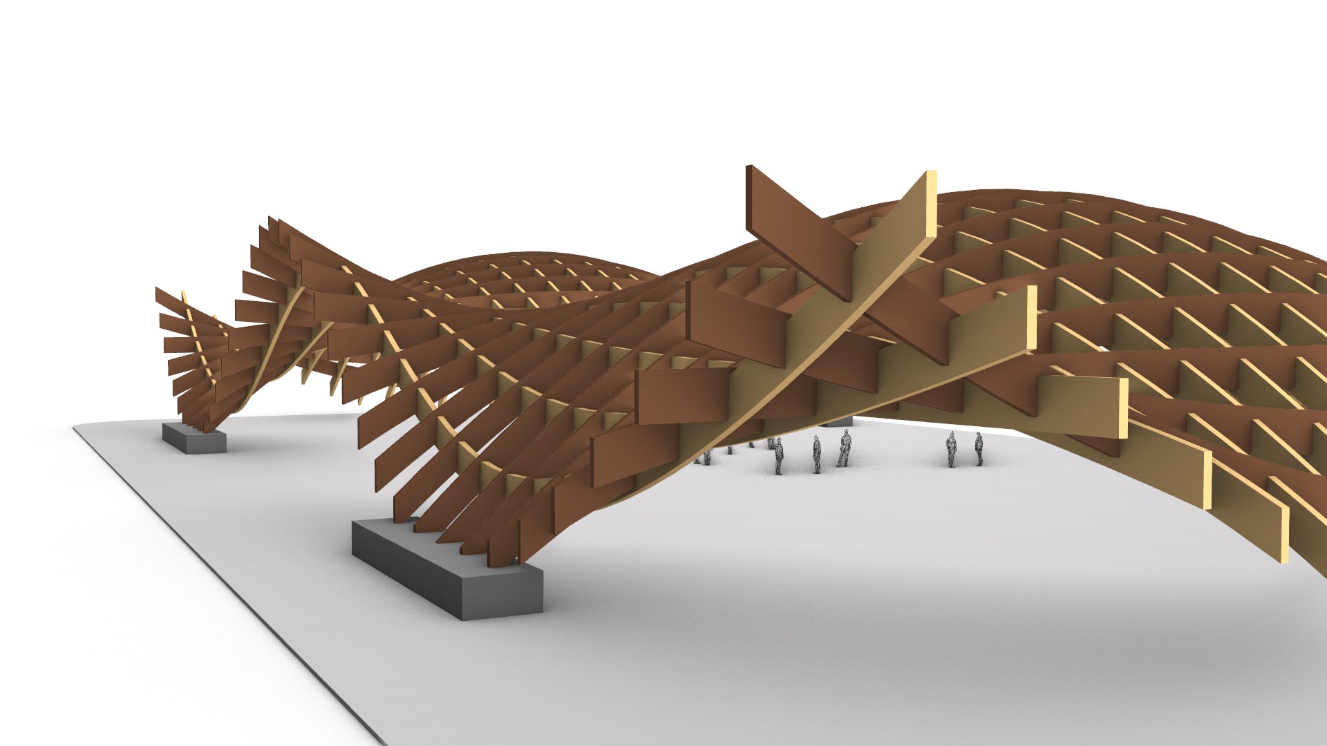 3D Waffle Wavy Structure - TurboSquid 2162480