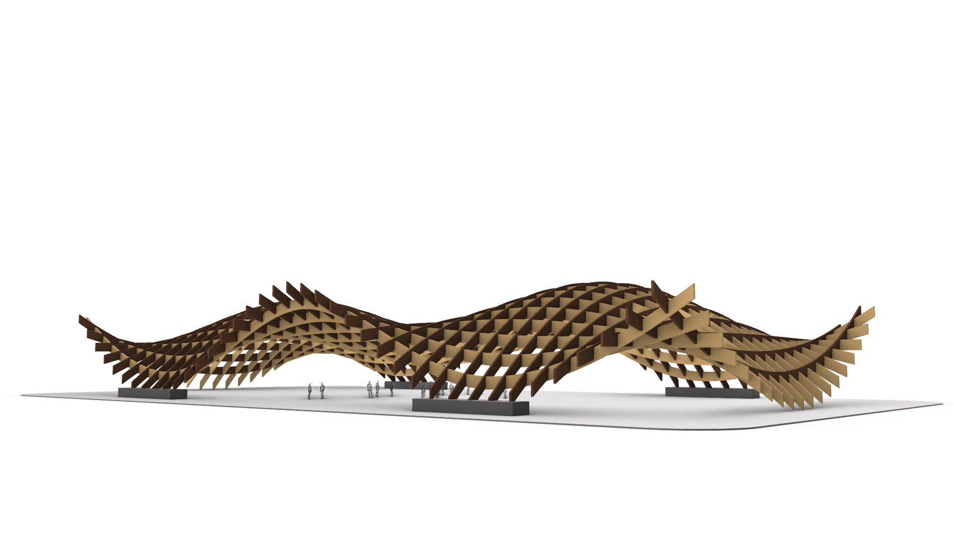 3D Waffle Wavy Structure - TurboSquid 2162480