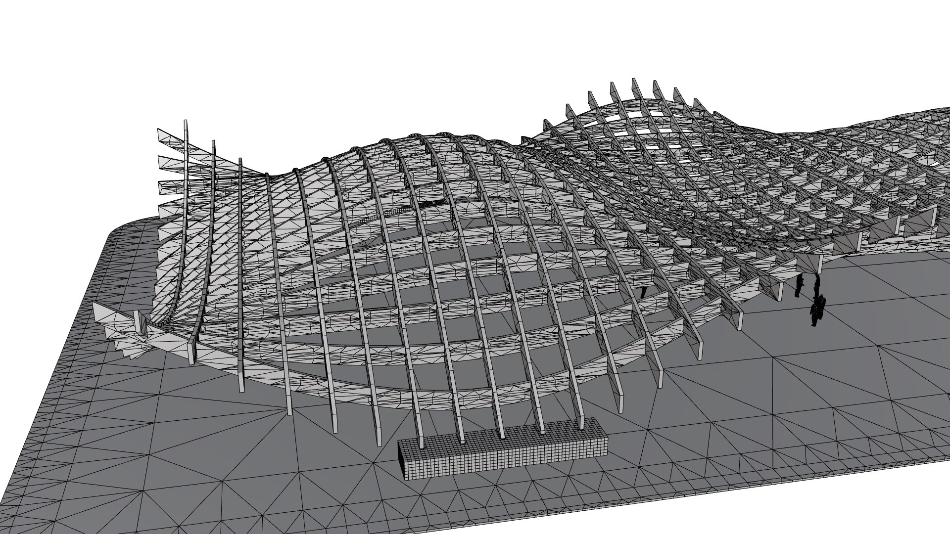 3D Waffle Wavy Structure - TurboSquid 2162480