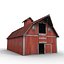 Farm Red Barn 3d Model