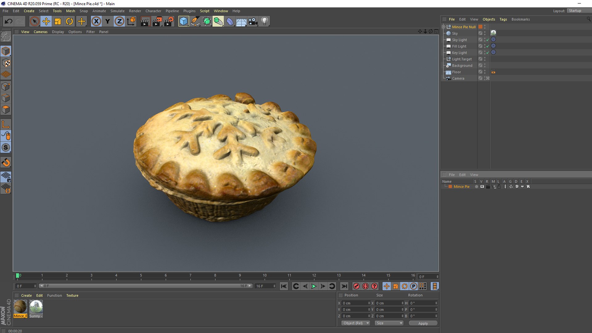 3D mince pie model - TurboSquid 1465243