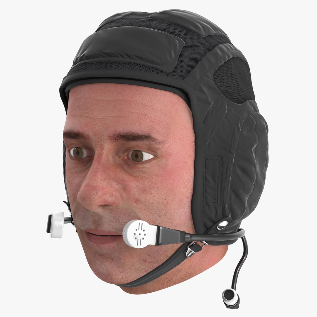 Pilot head rigged 3D model - TurboSquid 1500997