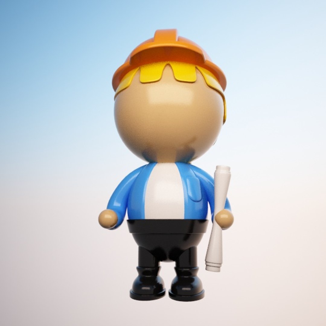 Engineer Character Cartoon 3d Max