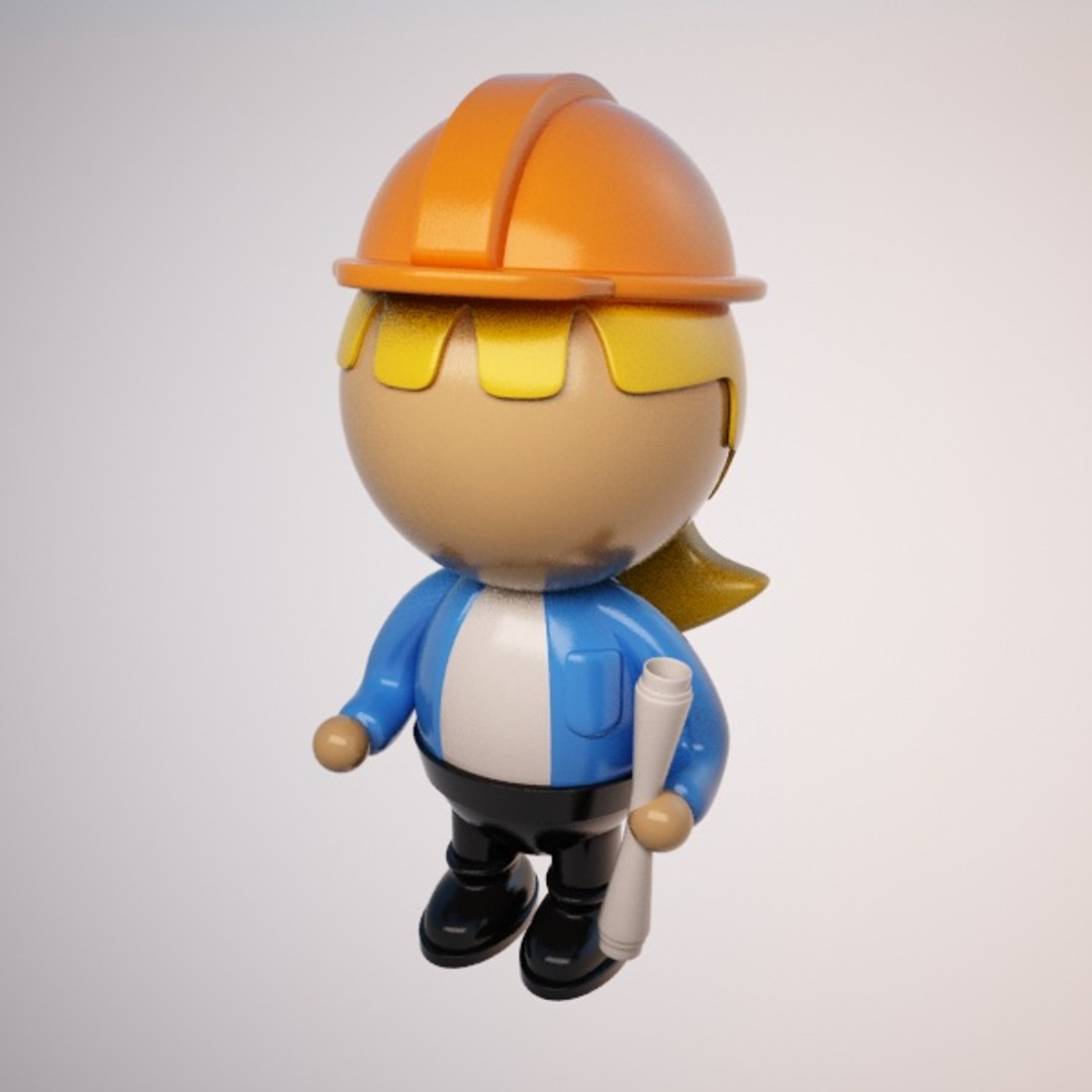 Engineer Character Cartoon 3d Max