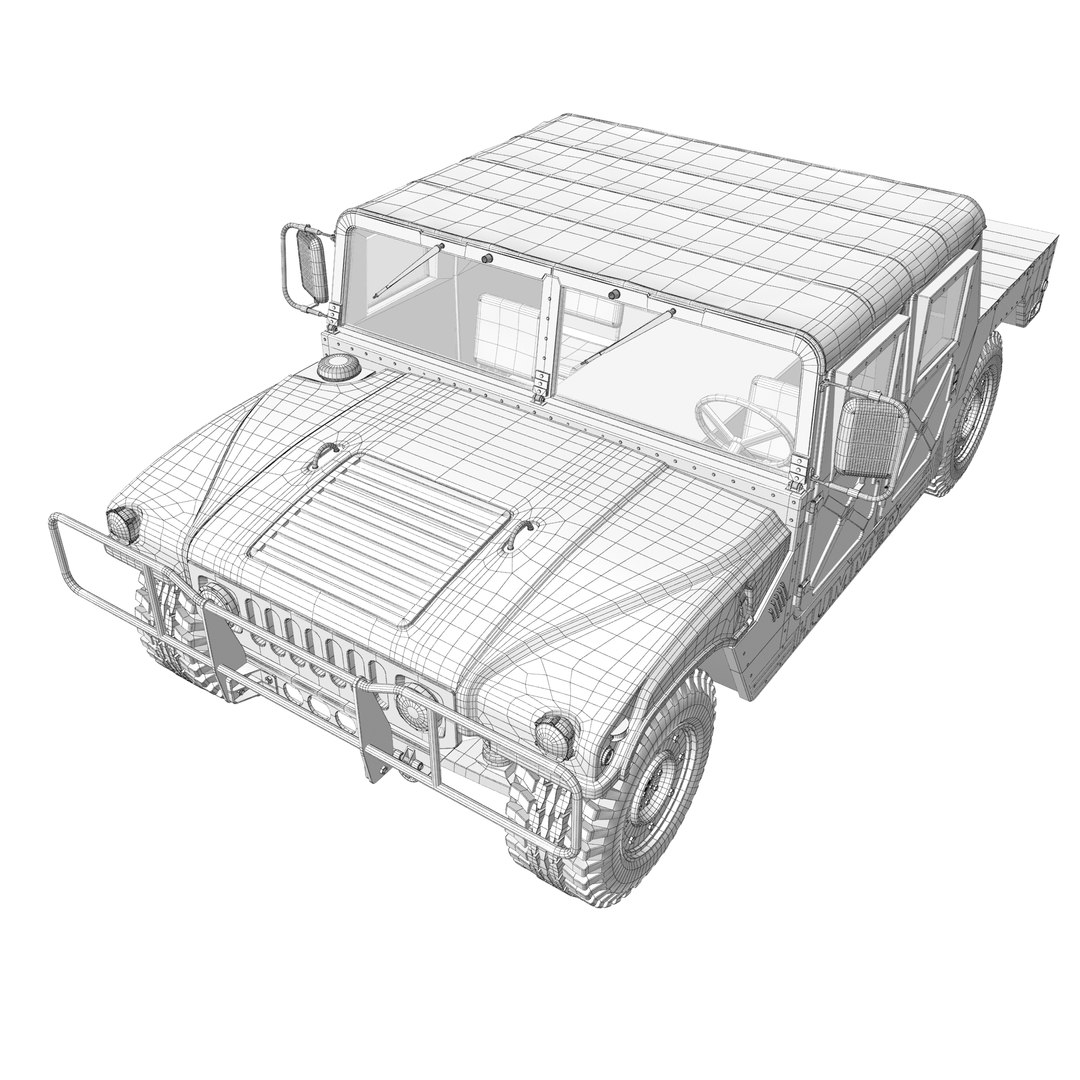 Hummer H1 Humvee 3D Model - TurboSquid 2170182