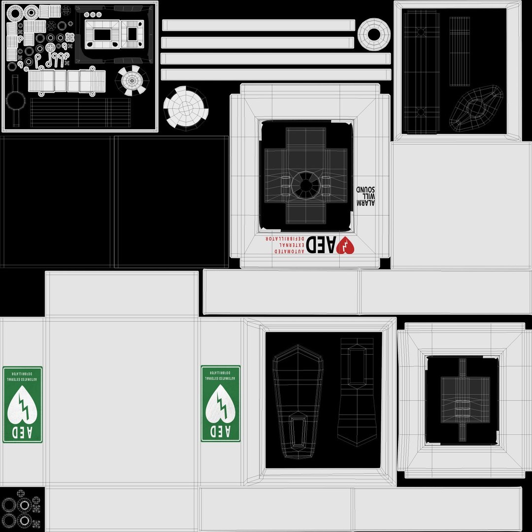 3d Automated External Defibrillator Aed Model