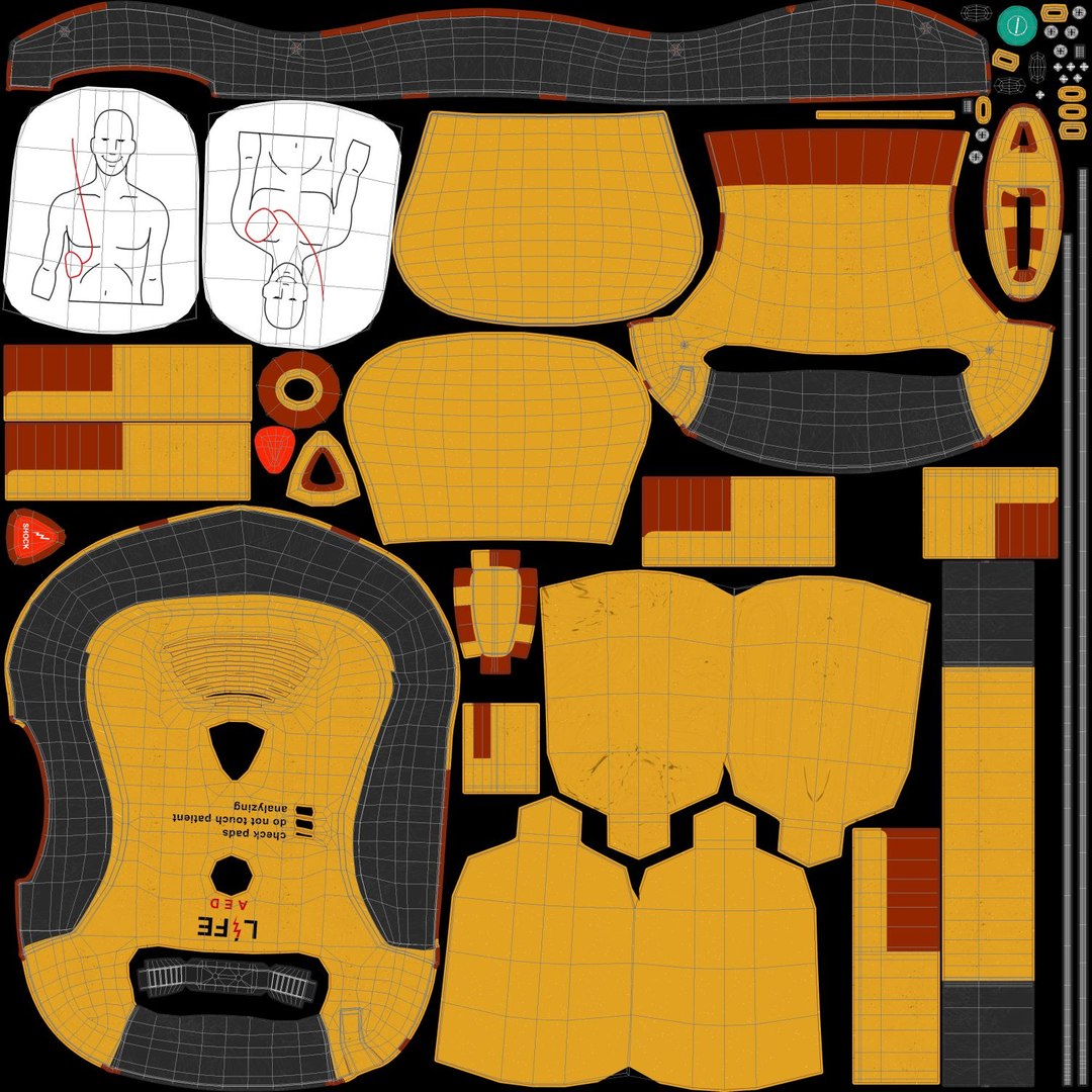 3d Automated External Defibrillator Aed Model