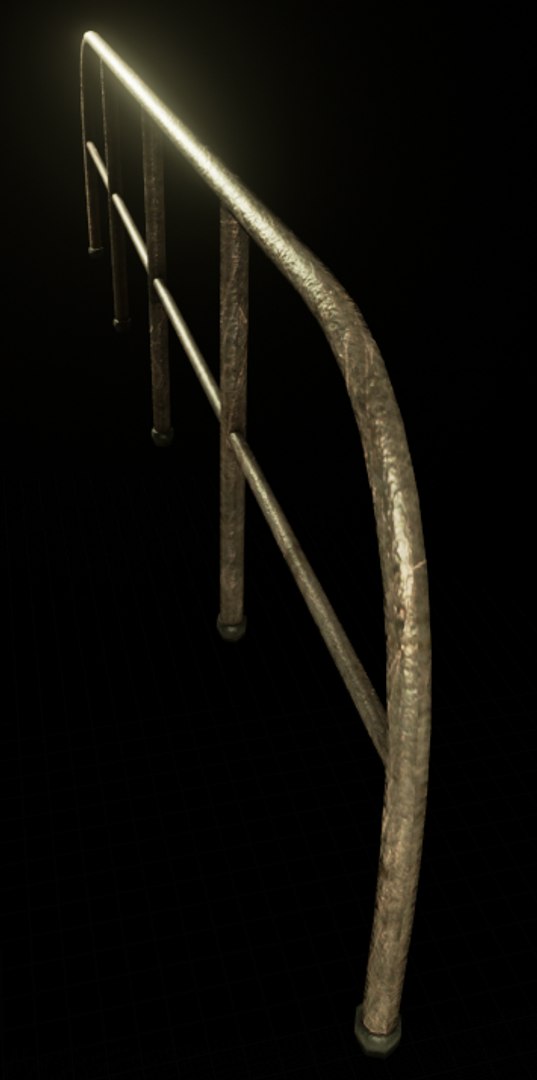3d model handrail hand rail