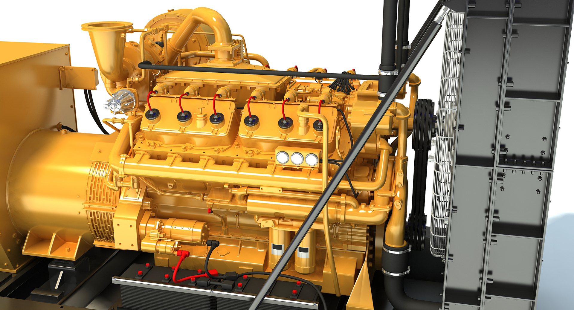 3d model gas generator engine modeled