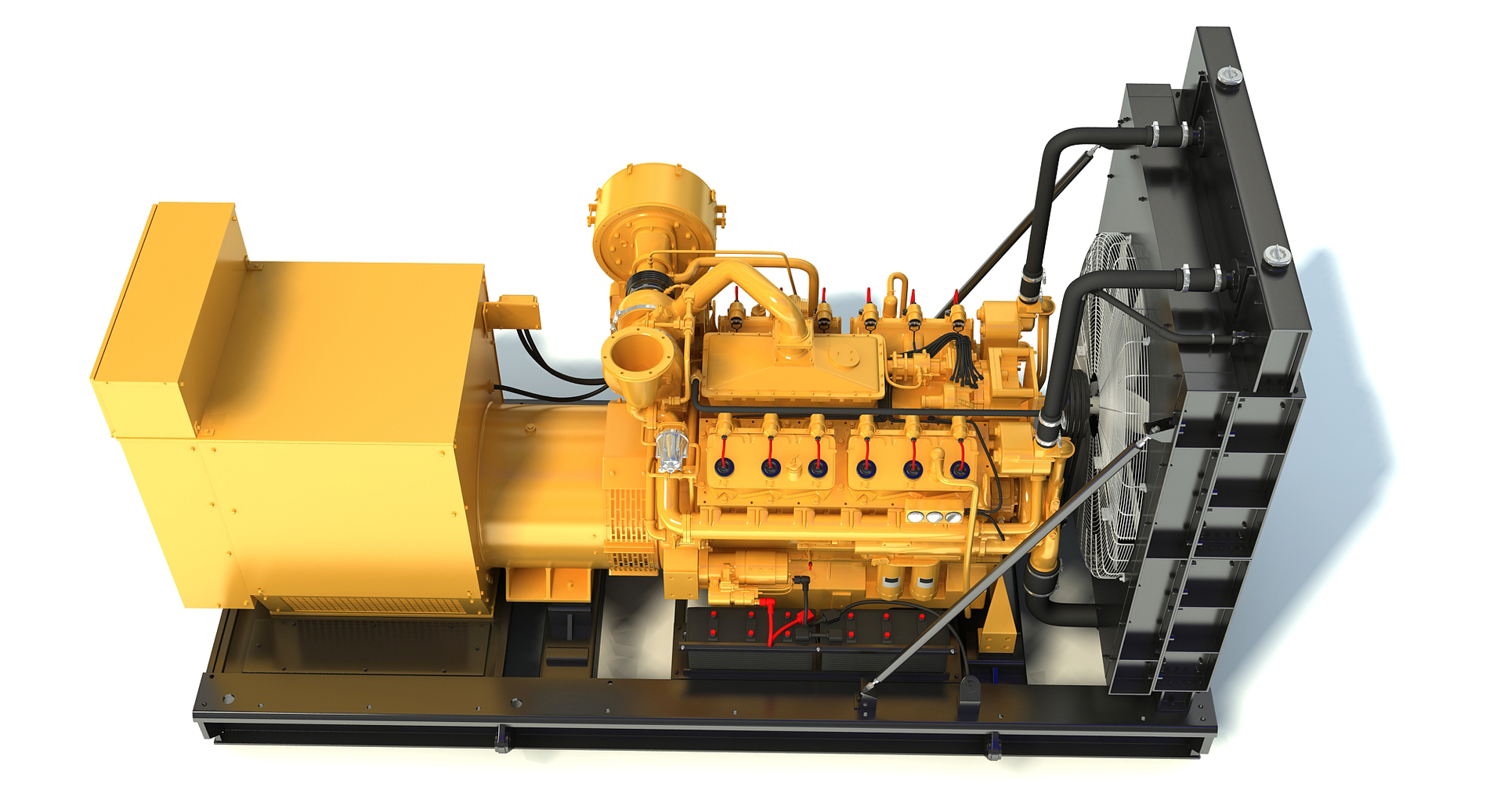 3d model gas generator engine modeled