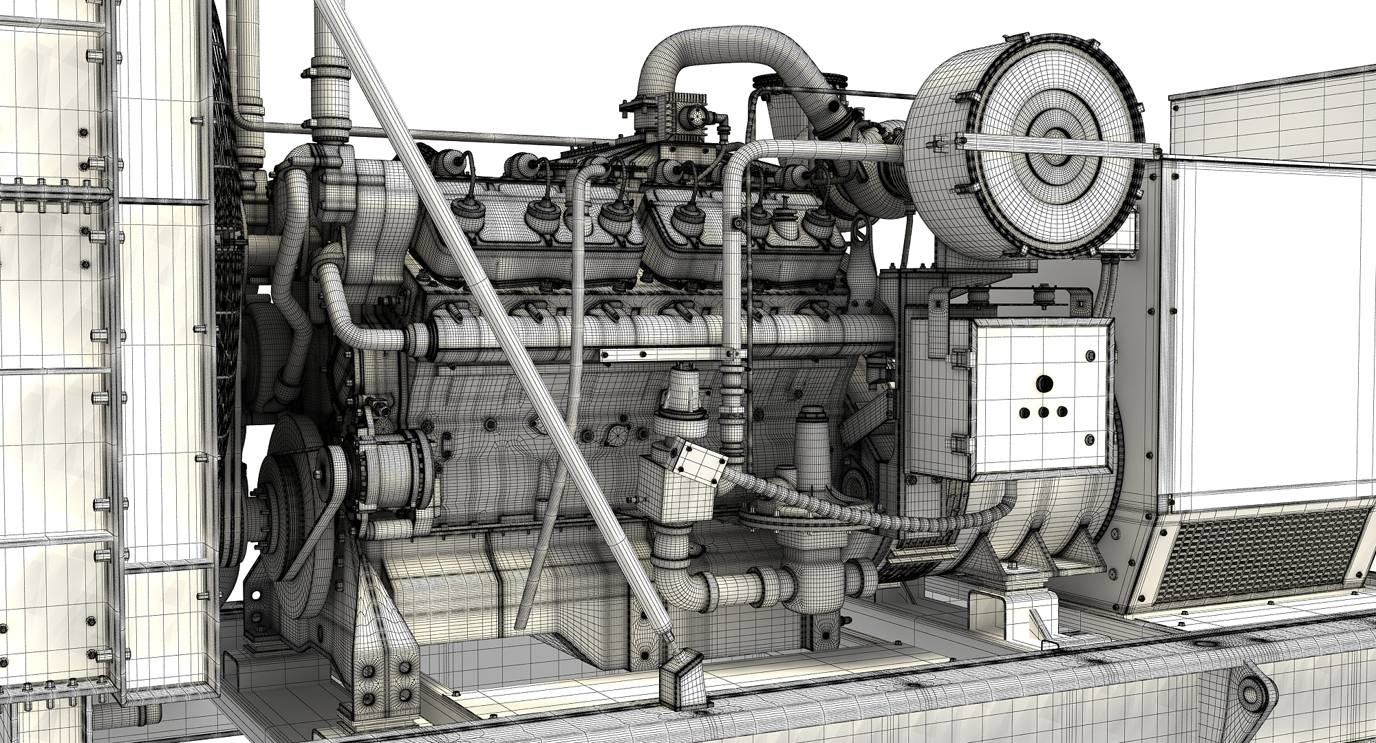 3d model gas generator engine modeled