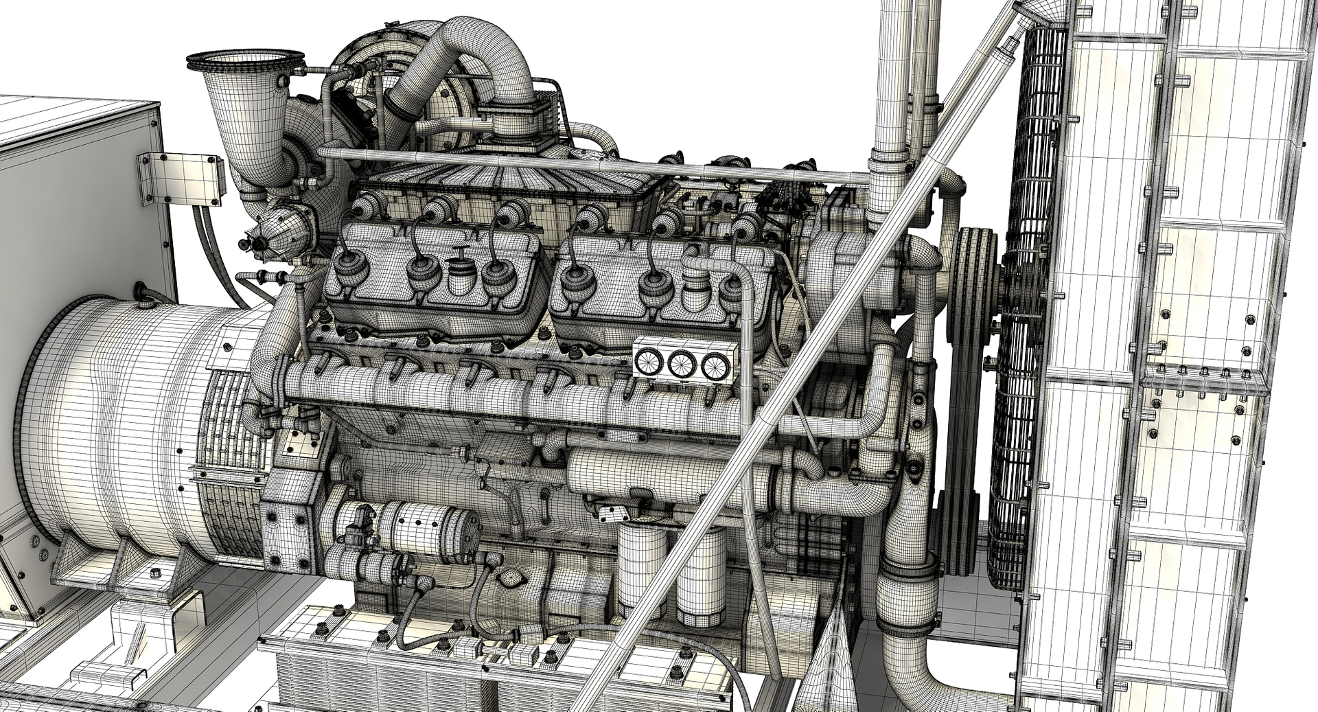 3d model gas generator engine modeled