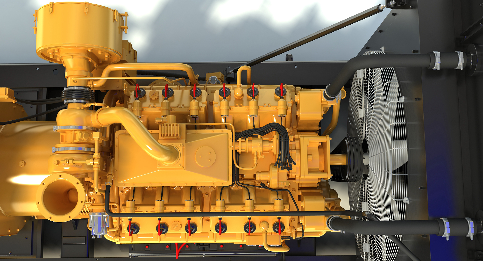 3d model gas generator engine modeled