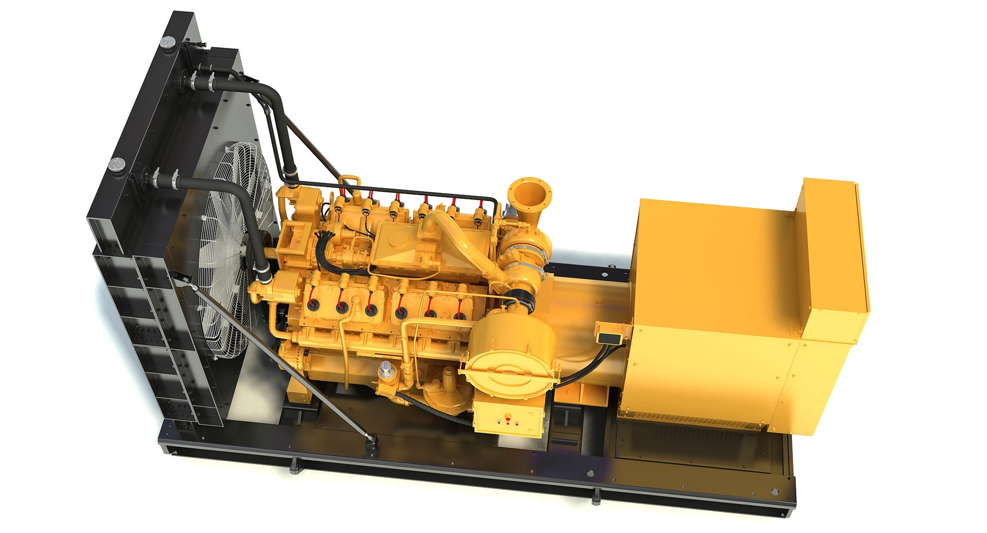 3d Model Gas Generator Engine Modeled
