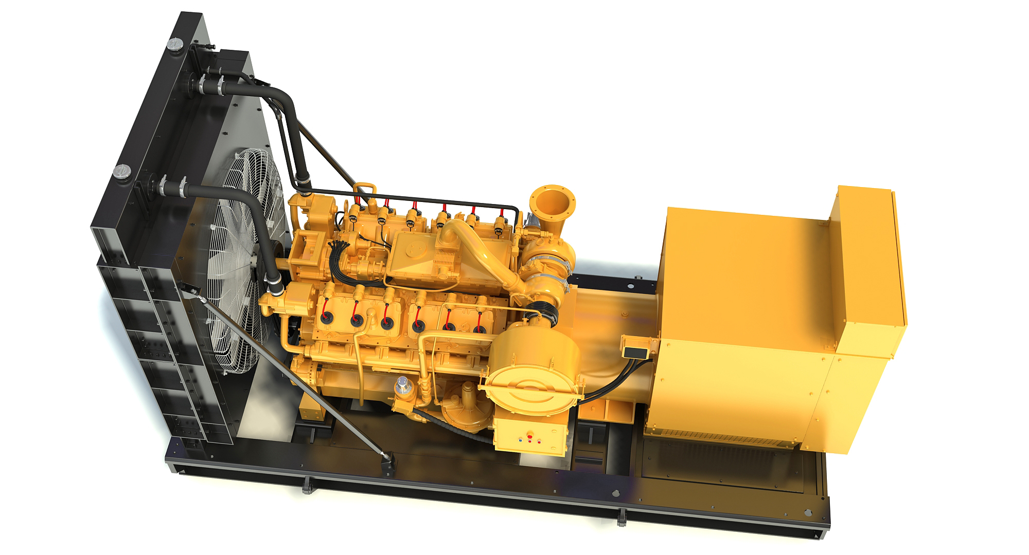 3d model gas generator engine modeled