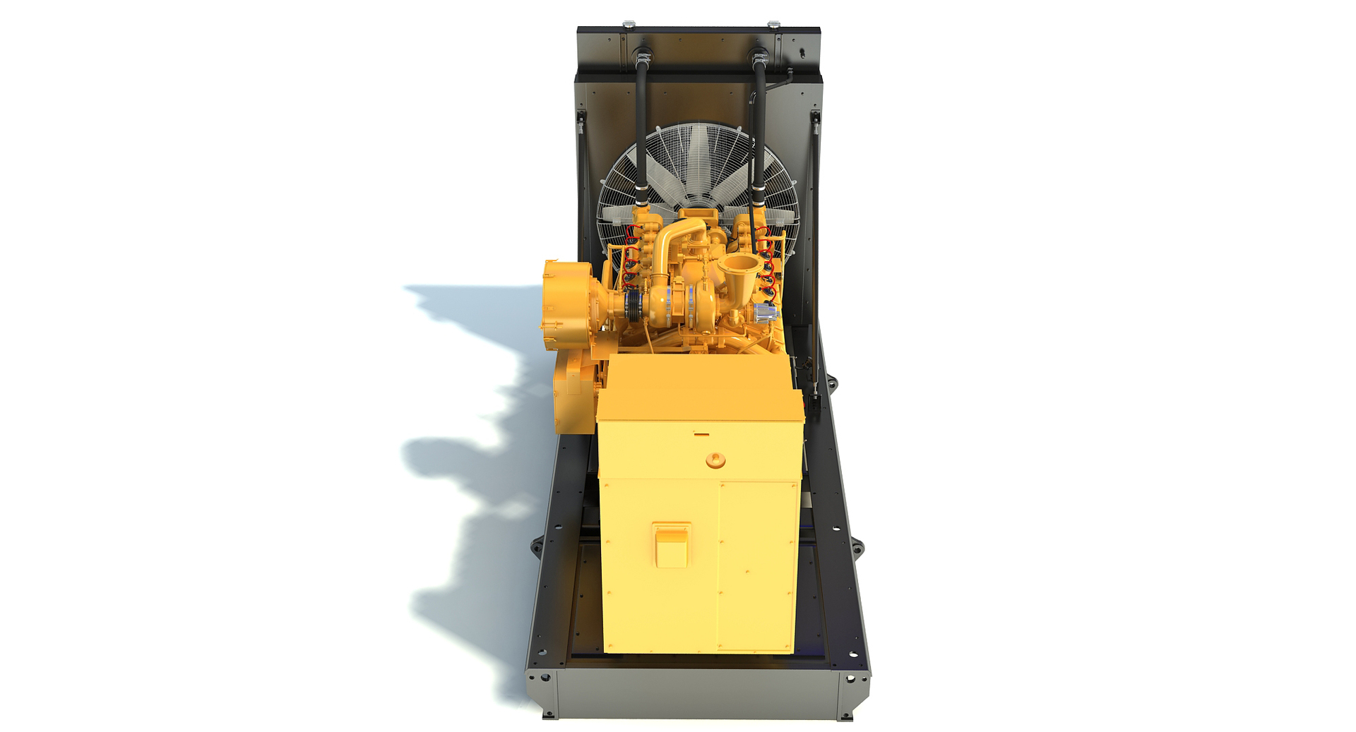 3d model gas generator engine modeled