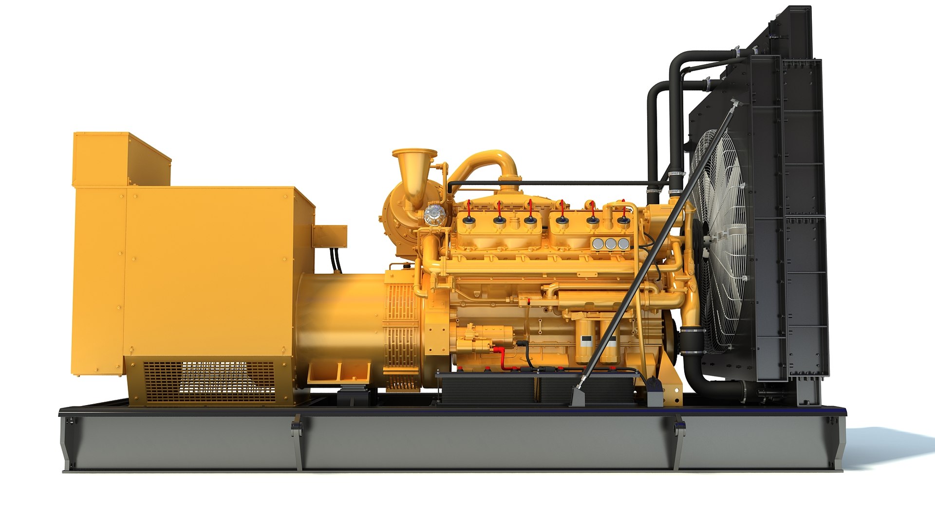 3d Model Gas Generator Engine Modeled