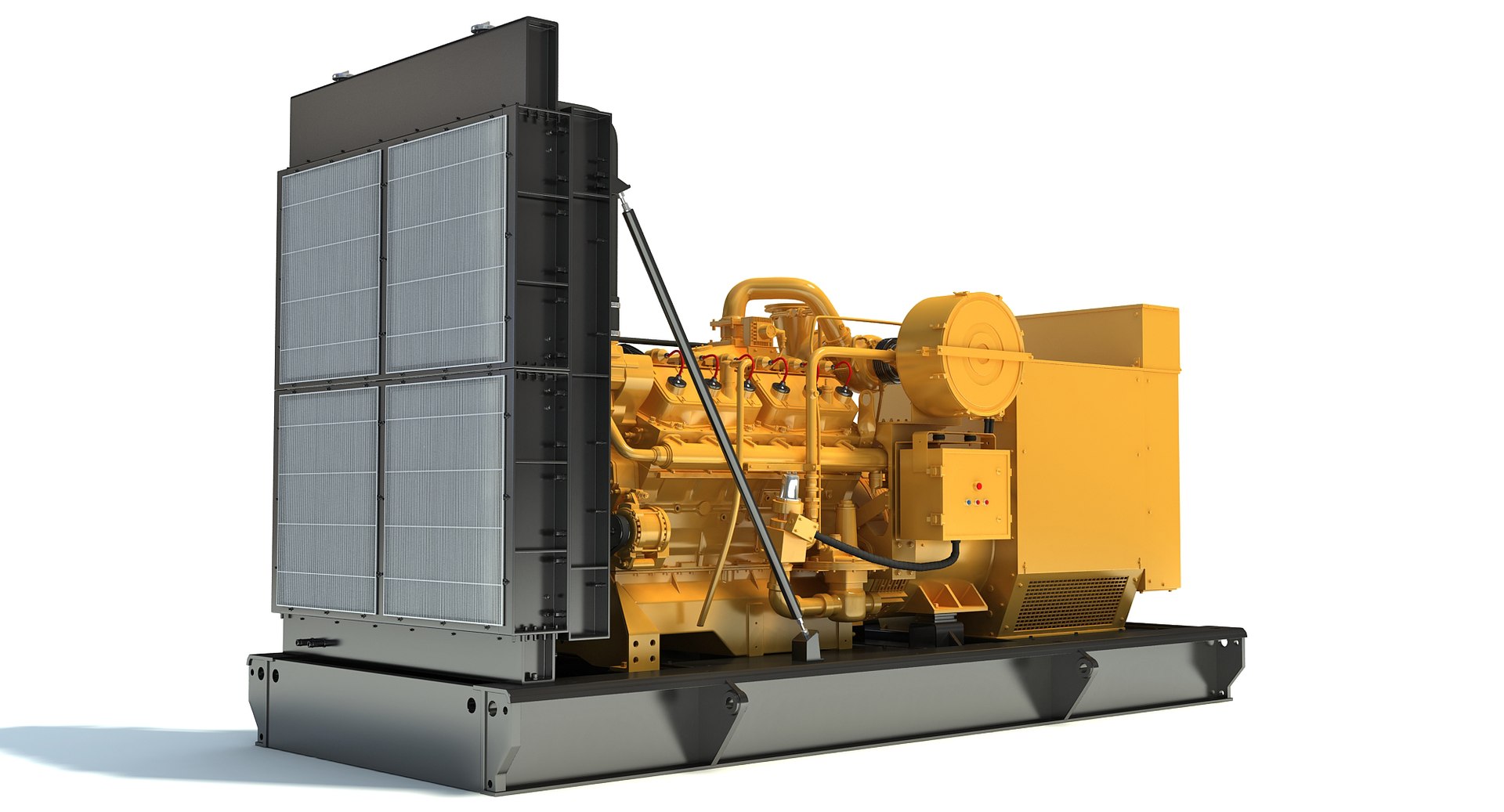 3d Model Gas Generator Engine Modeled