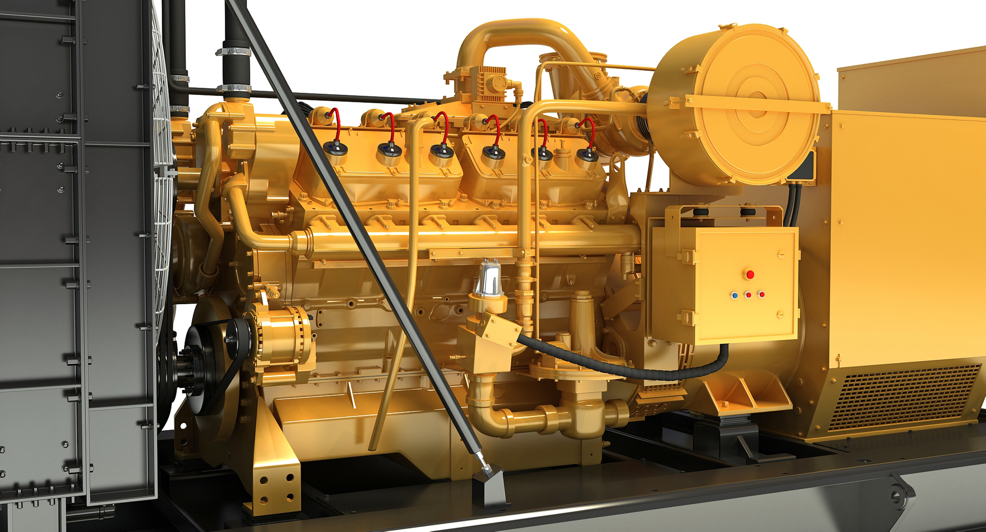 3d model gas generator engine modeled