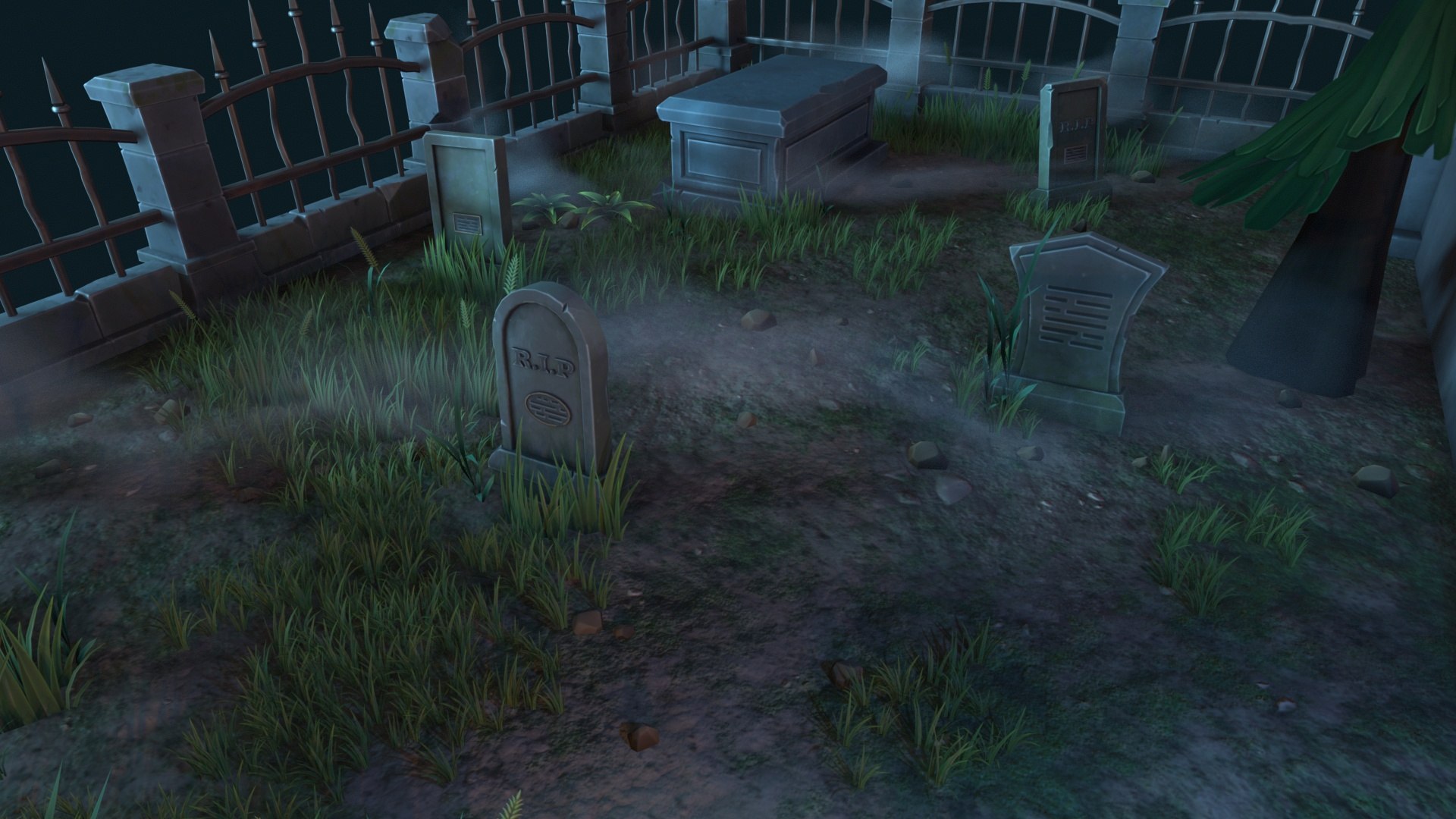 Stylized Graveyard 3D Model - TurboSquid 2402591