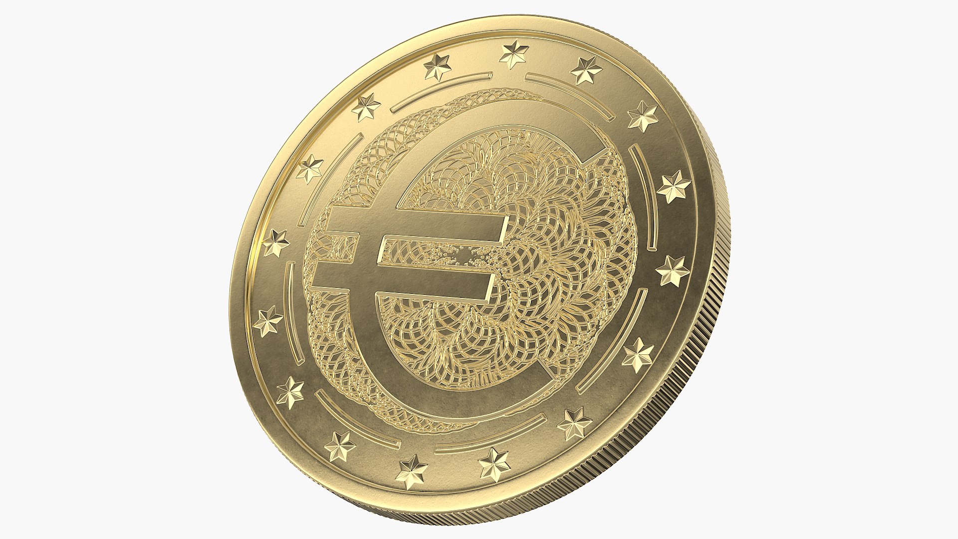 Euro Gold Coin 2 Model - TurboSquid 2274082