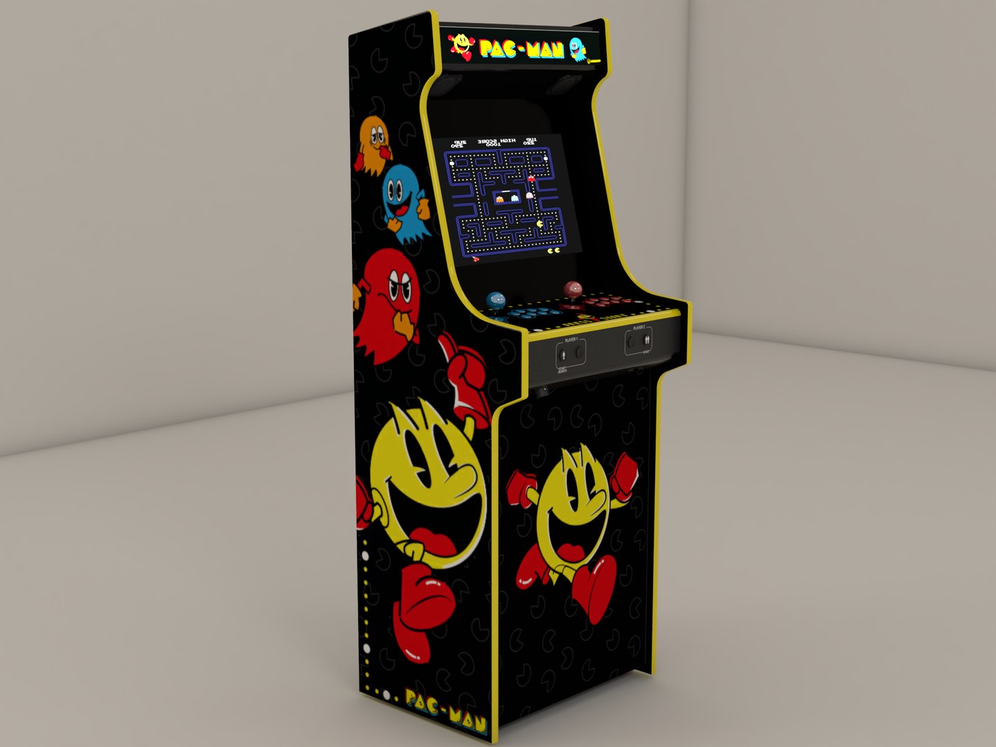 Pac-man Machine Model 3D - TurboSquid 2187904