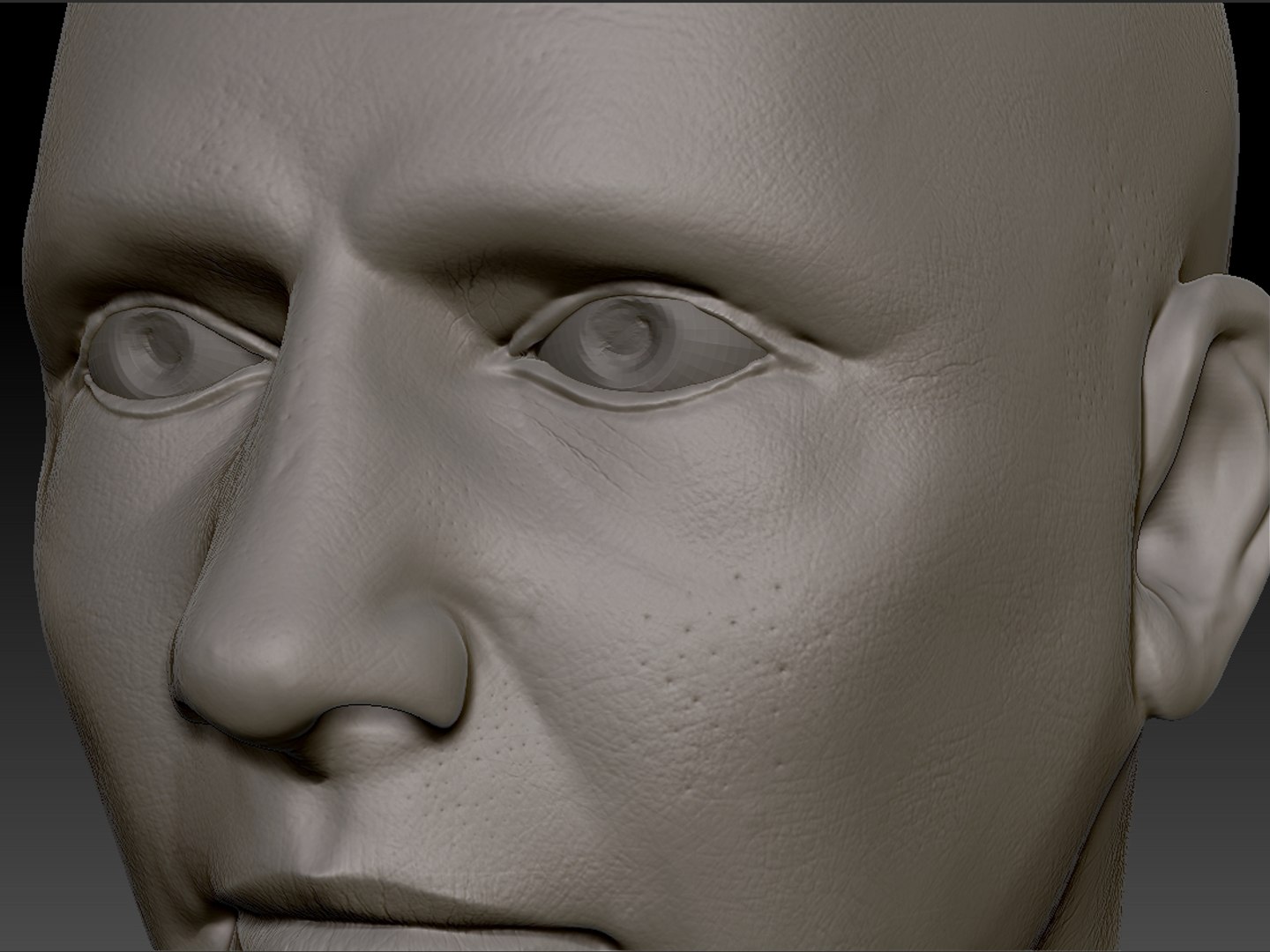 3d model head man zbrush