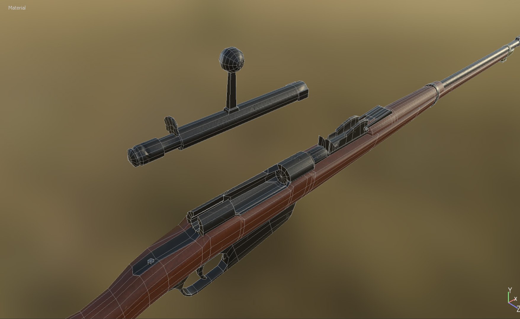 1891 Carcano Rifle 3d Obj