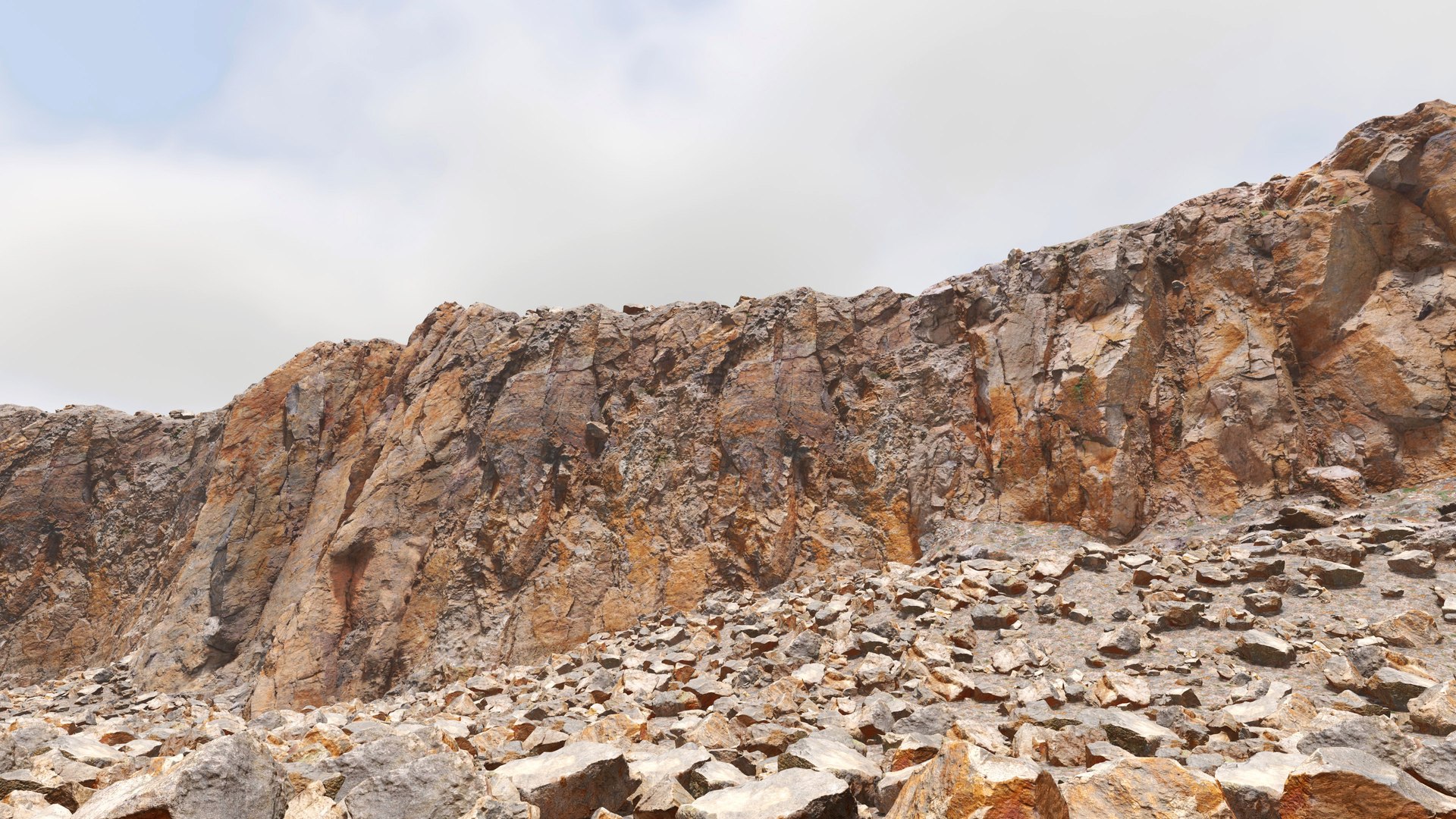 Cliff And Rock Scan Collection Real- PBR Low Poly Game Ready 3D Model ...