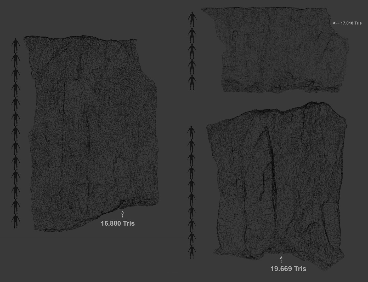 Cliff And Rock Scan Collection Real- PBR Low Poly Game Ready 3D Model ...