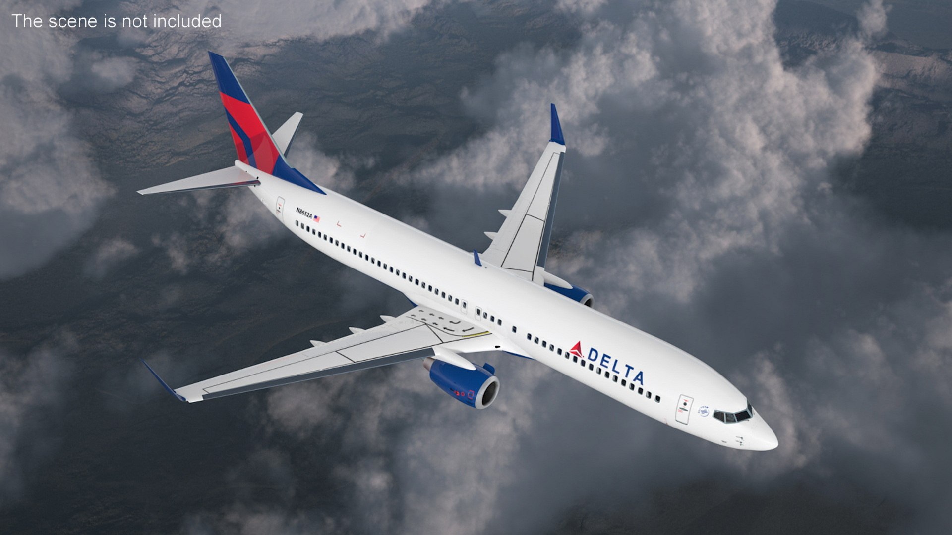 Delta Air Lines Boeing 737-900 With Interior Rigged 3D Model ...