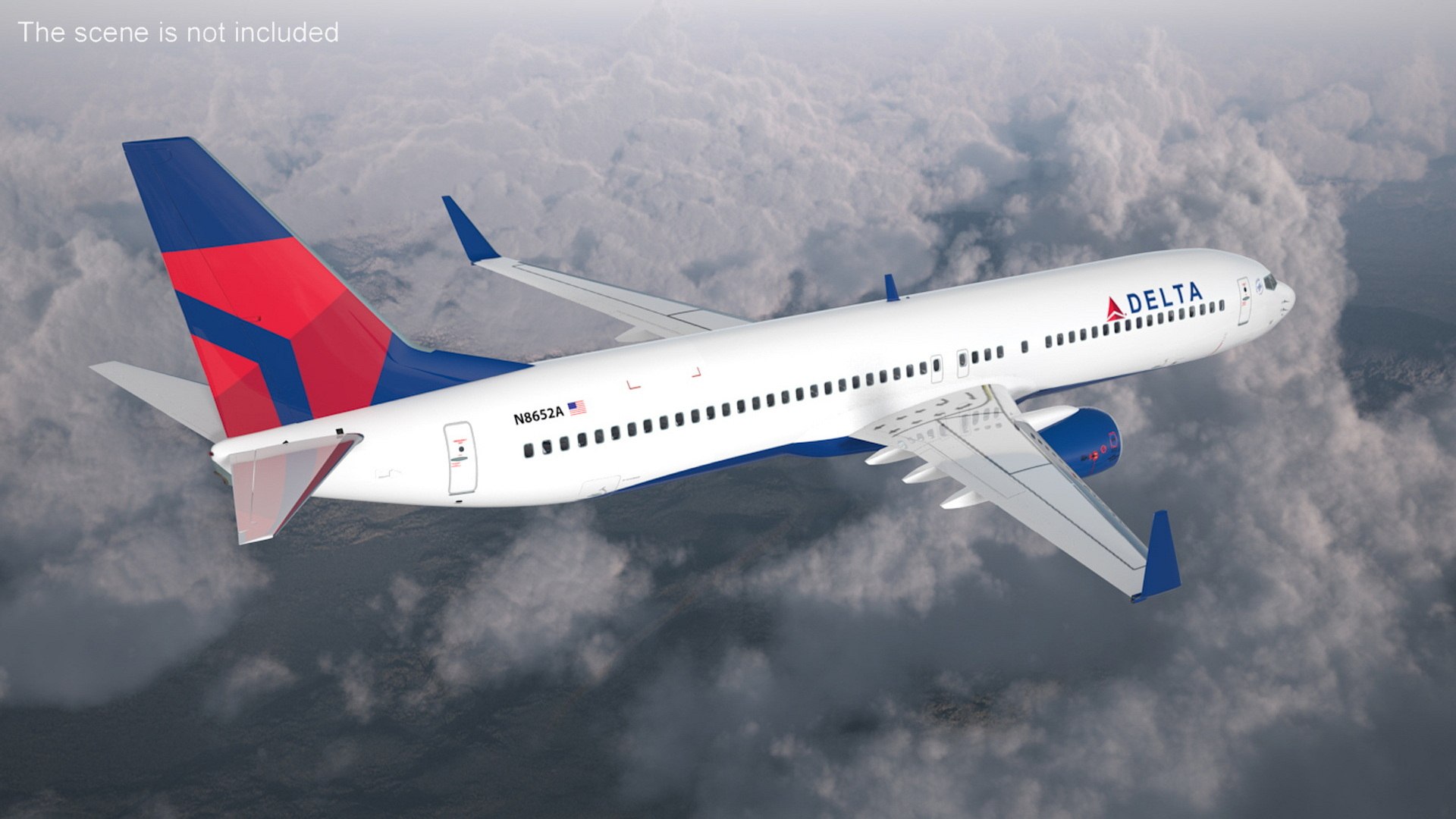 Delta Air Lines Boeing 737-900 With Interior Rigged 3D Model ...
