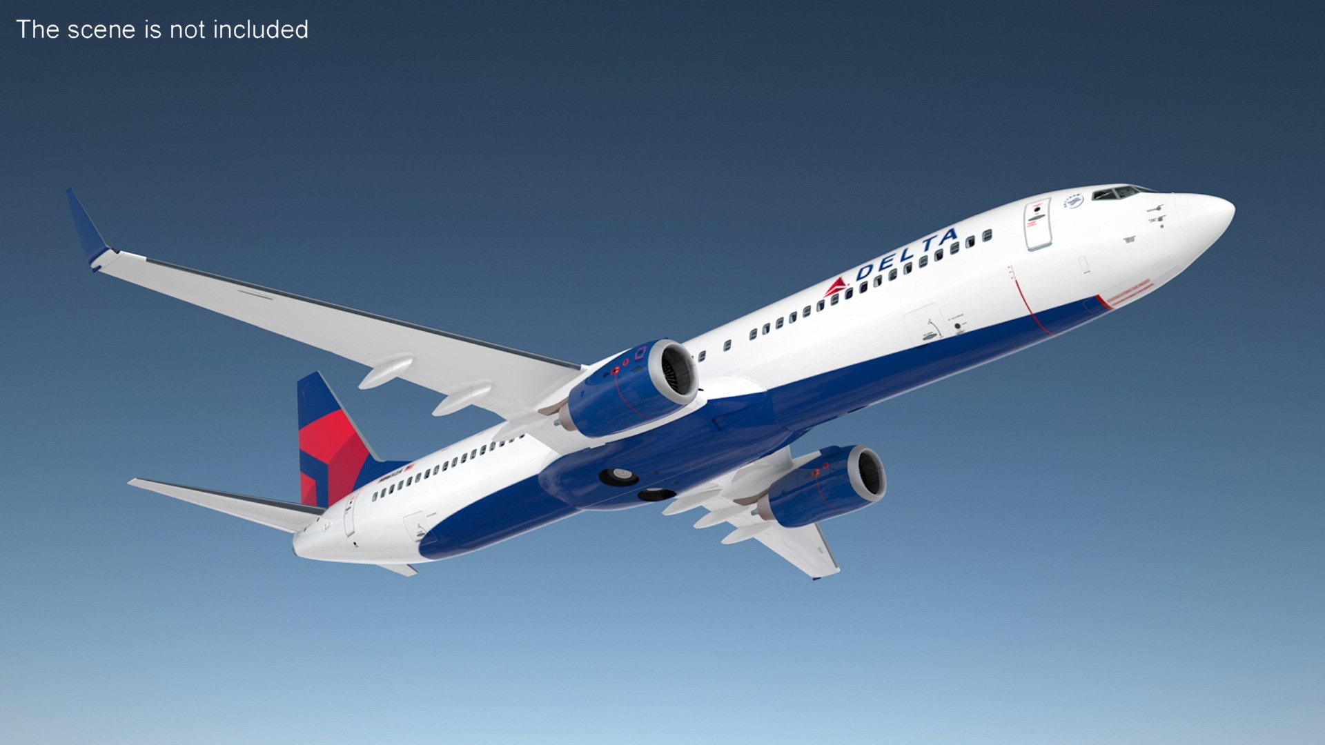 Delta Air Lines Boeing 737-900 With Interior Rigged 3D Model ...